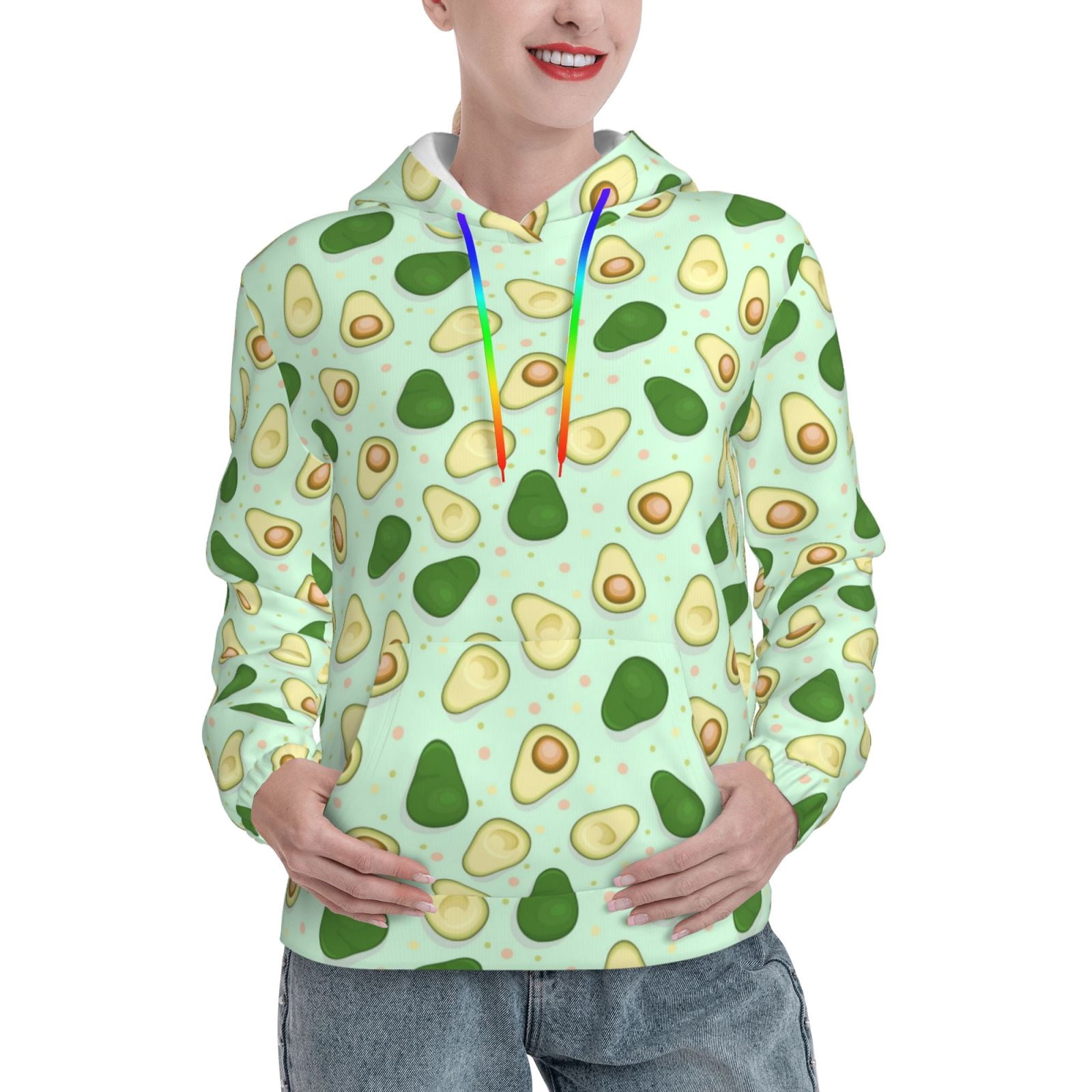 Daiia Avocado Pattern Women's Fashion Hoodies & Sweatshirts with ...