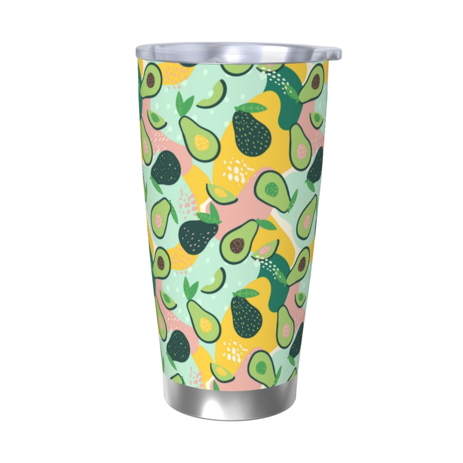 Daiia Avocado Printed 20oz Insulated Coffee Cup with Straw Topper ...
