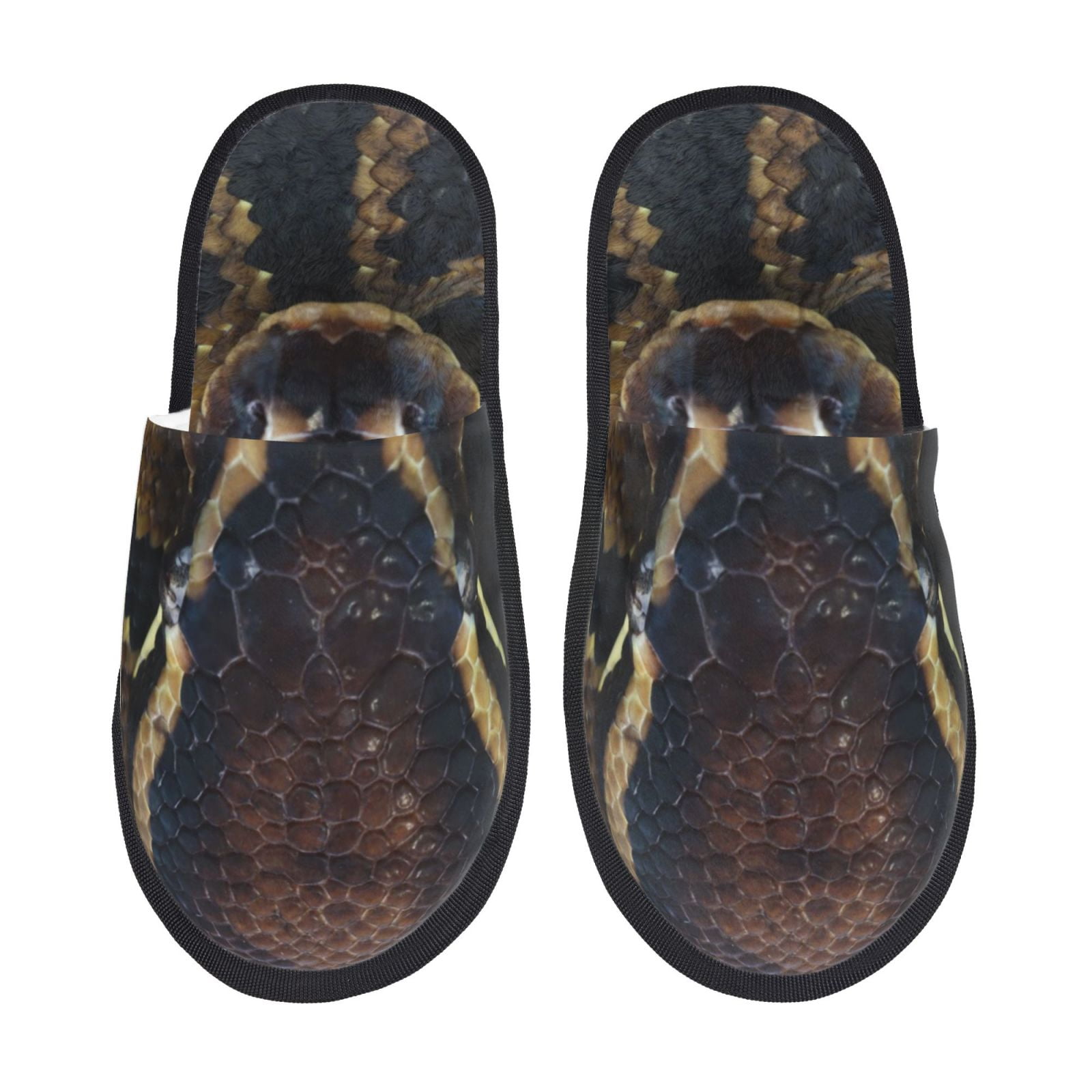 Daiia Ball Phyton Snake Pattern Furry Slippers for Women and Men, Soft ...