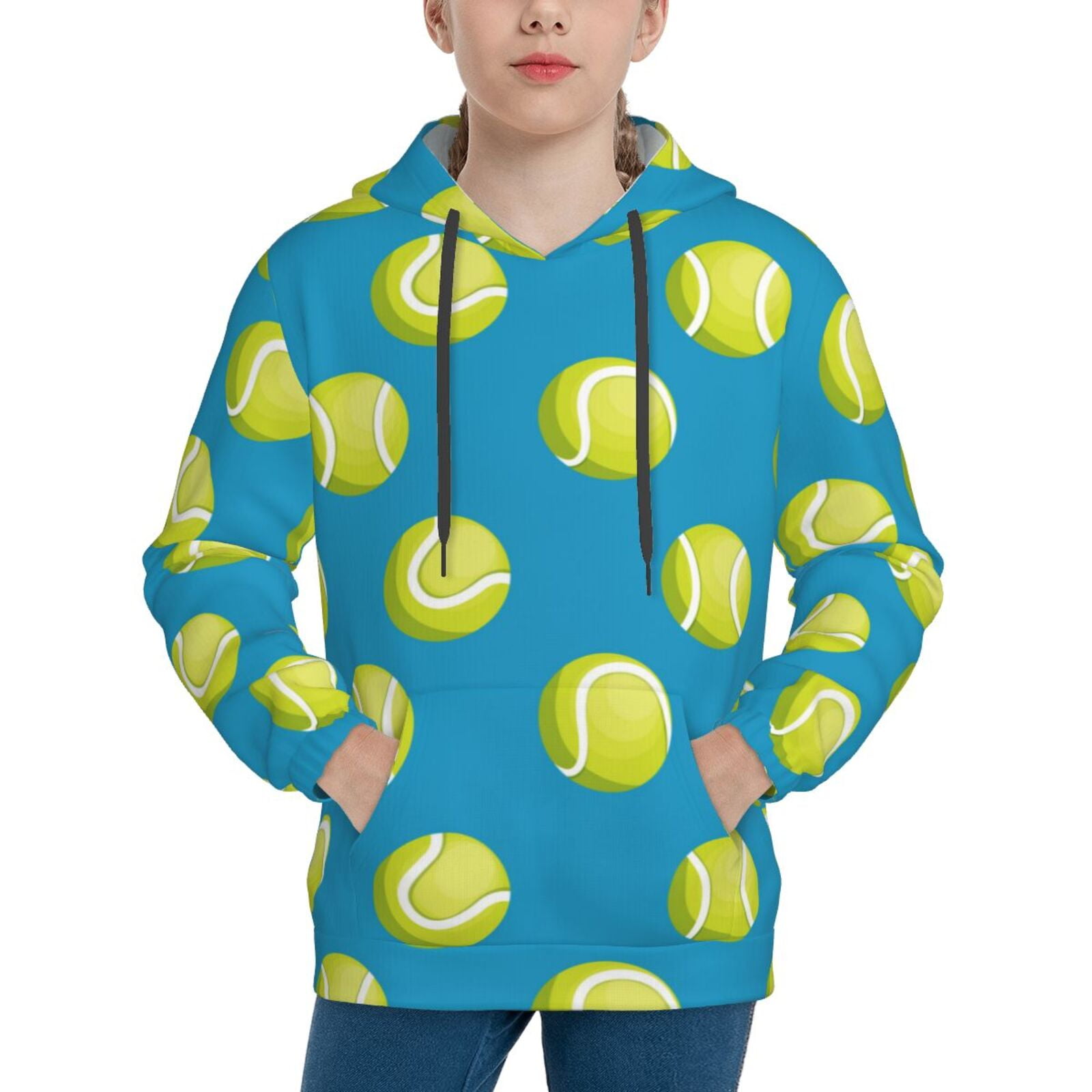 Daiia Ball Tennis for Boys Fashion Hoodies & Sweatshirts with Kangaroo ...