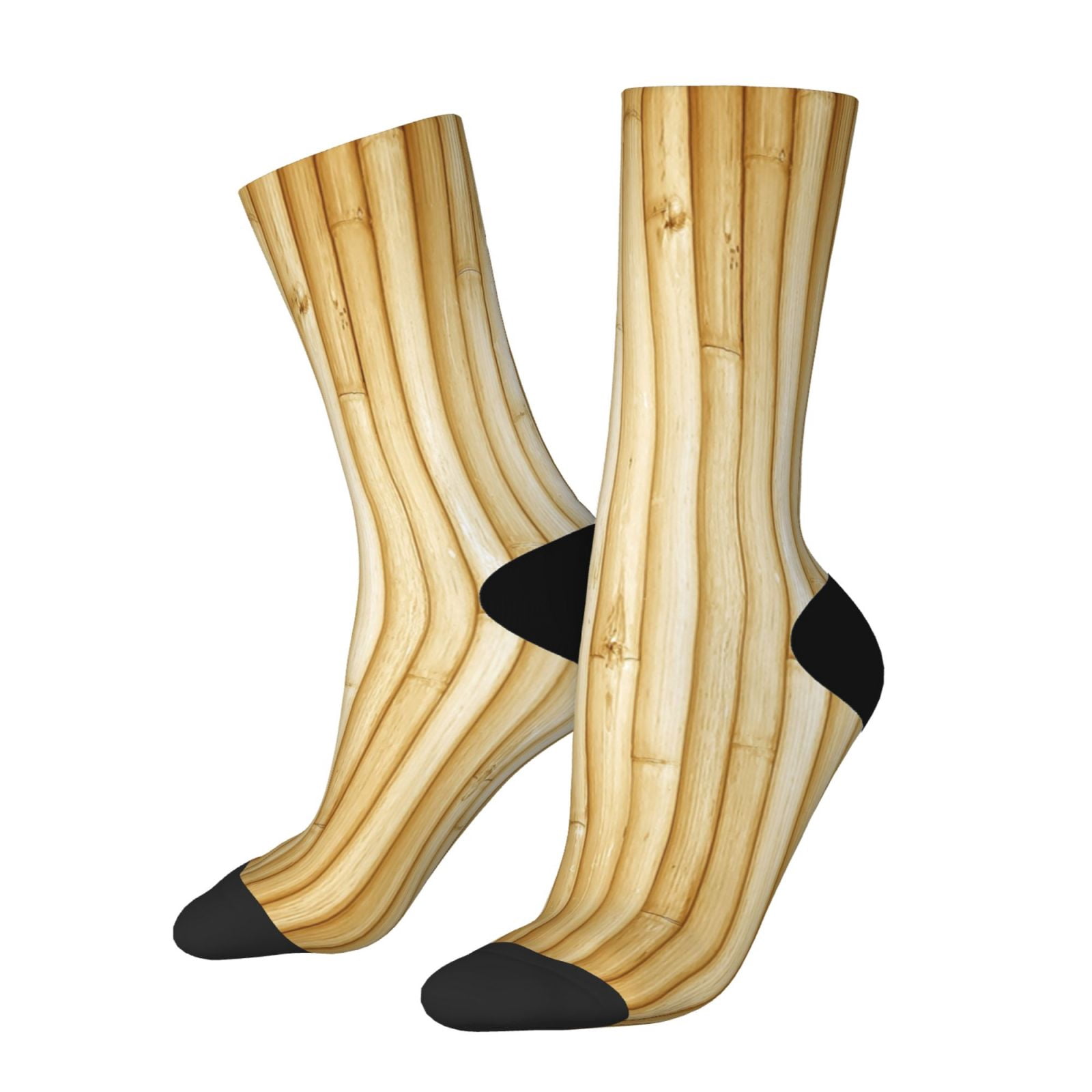 Daiia Bamboo Wall Print Crew Socks – Soft Breathable Long Socks for Men ...