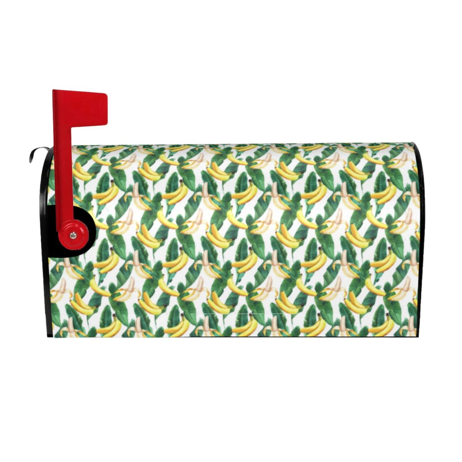 Daiia Banana Tree Leaves Mailbox Cover , Magnetic Welcome Mailbox Wraps ...