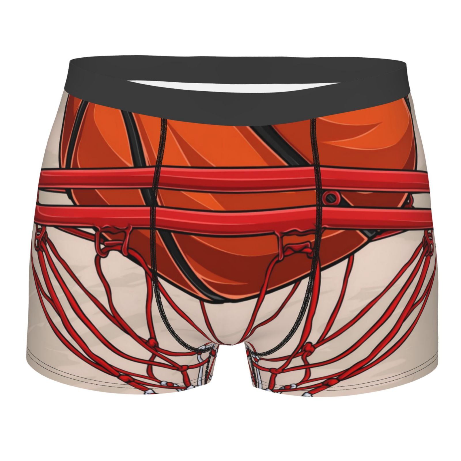 Daiia Basketball Shot Men's Underwear Boxer Briefs, Cotton Stretch ...