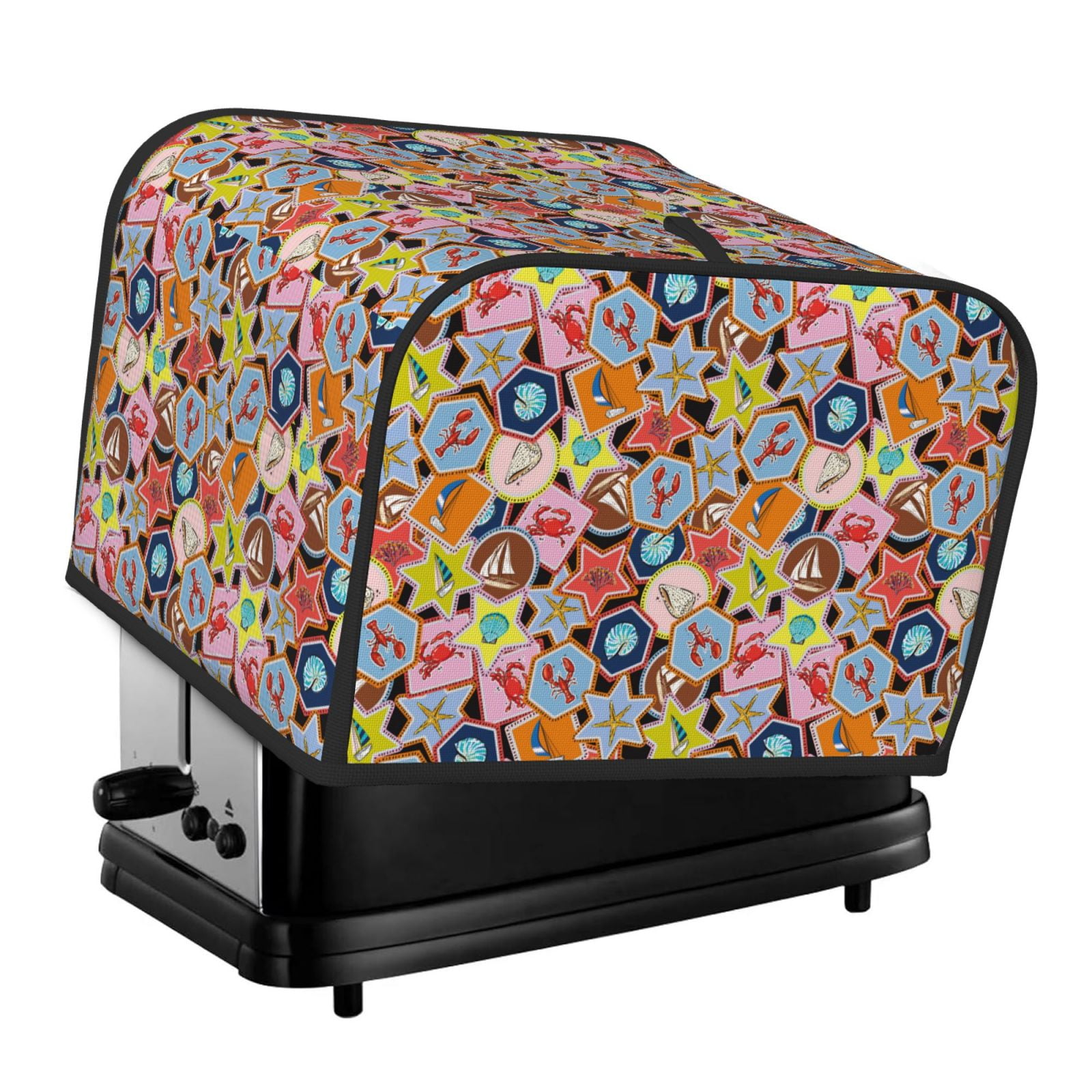 Daiia Beach Life Pattern 4 slice Toaster Cover, Toaster Appliance Dust ...