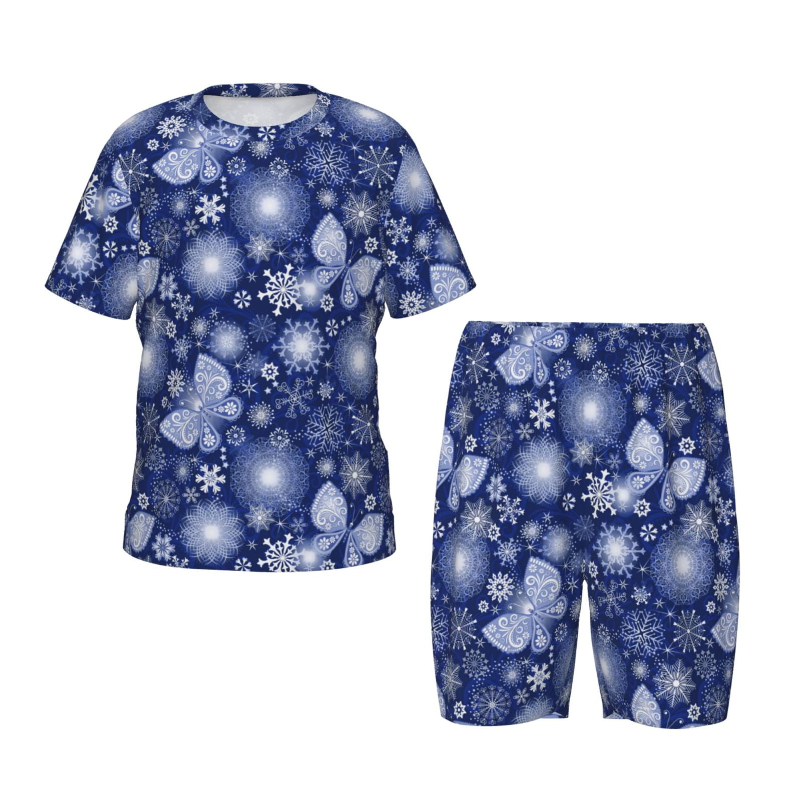 Daiia Beautiful Snowflake Butterfly Print Children’s Cotton Pajama Set ...