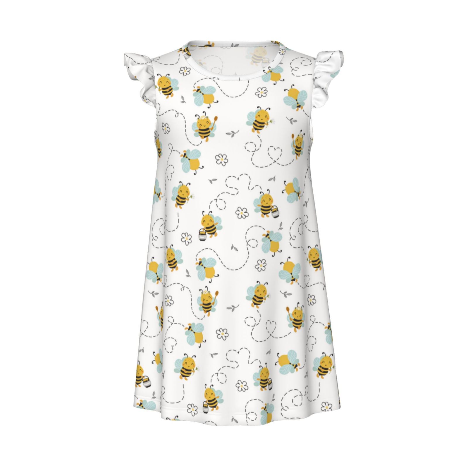 Daiia Bee Girls Nightgowns, Unicorn Nightgown Princess Pajama Dresses ...