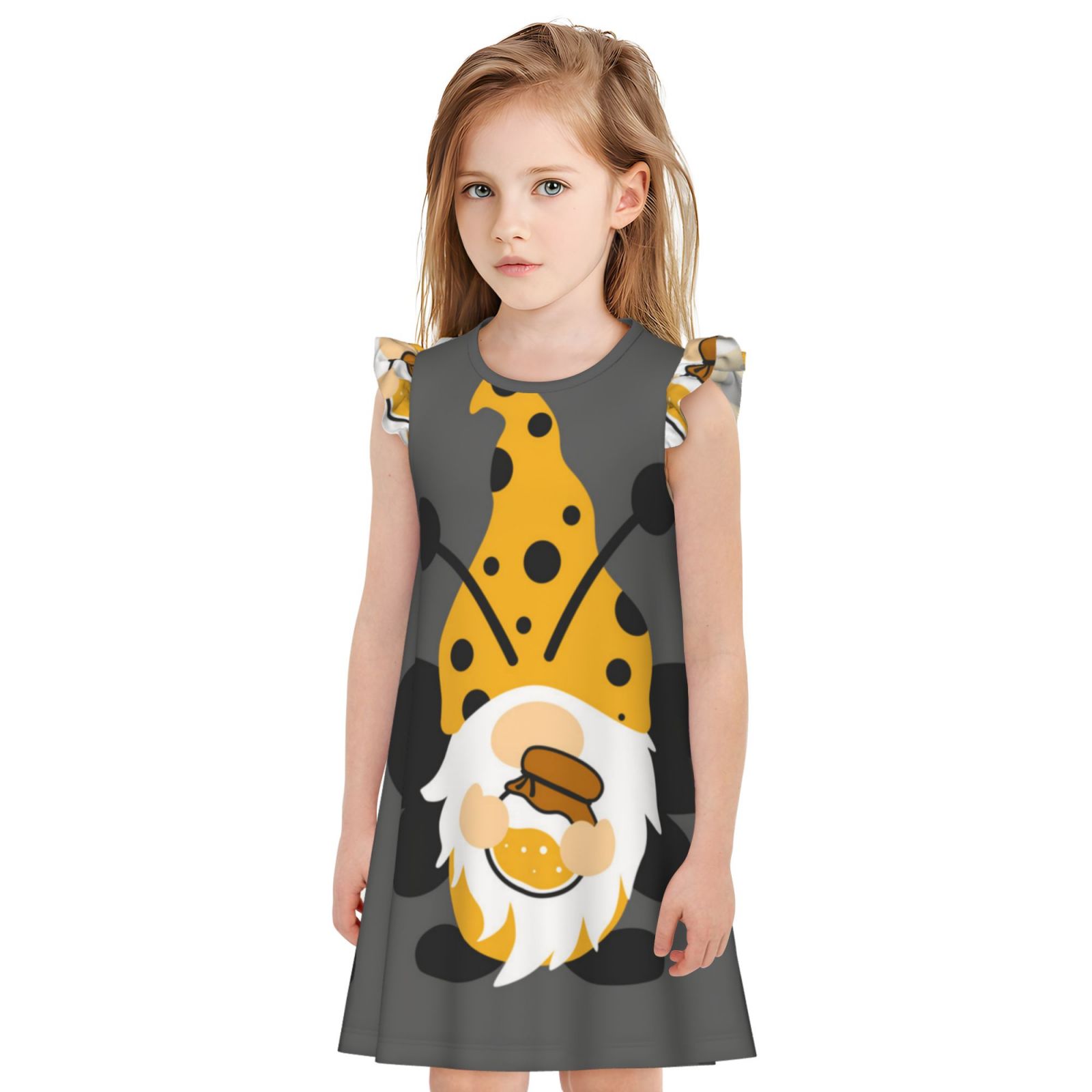Daiia Bee Gnome With Sunflower Print Girls Nightgowns, Unicorn ...