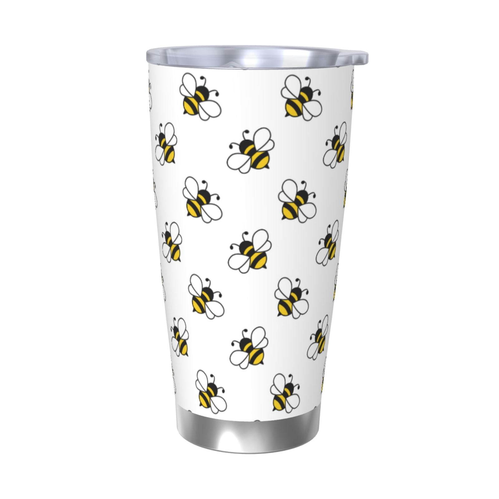 Daiia Bee Printed 20oz Insulated Coffee Cup with Straw Topper, Fully ...