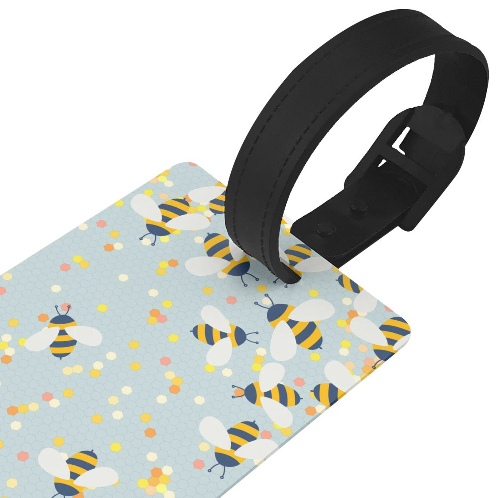 Daiia Bees Durable Luggage Tags with Secure Strap Travel ID Tags ...