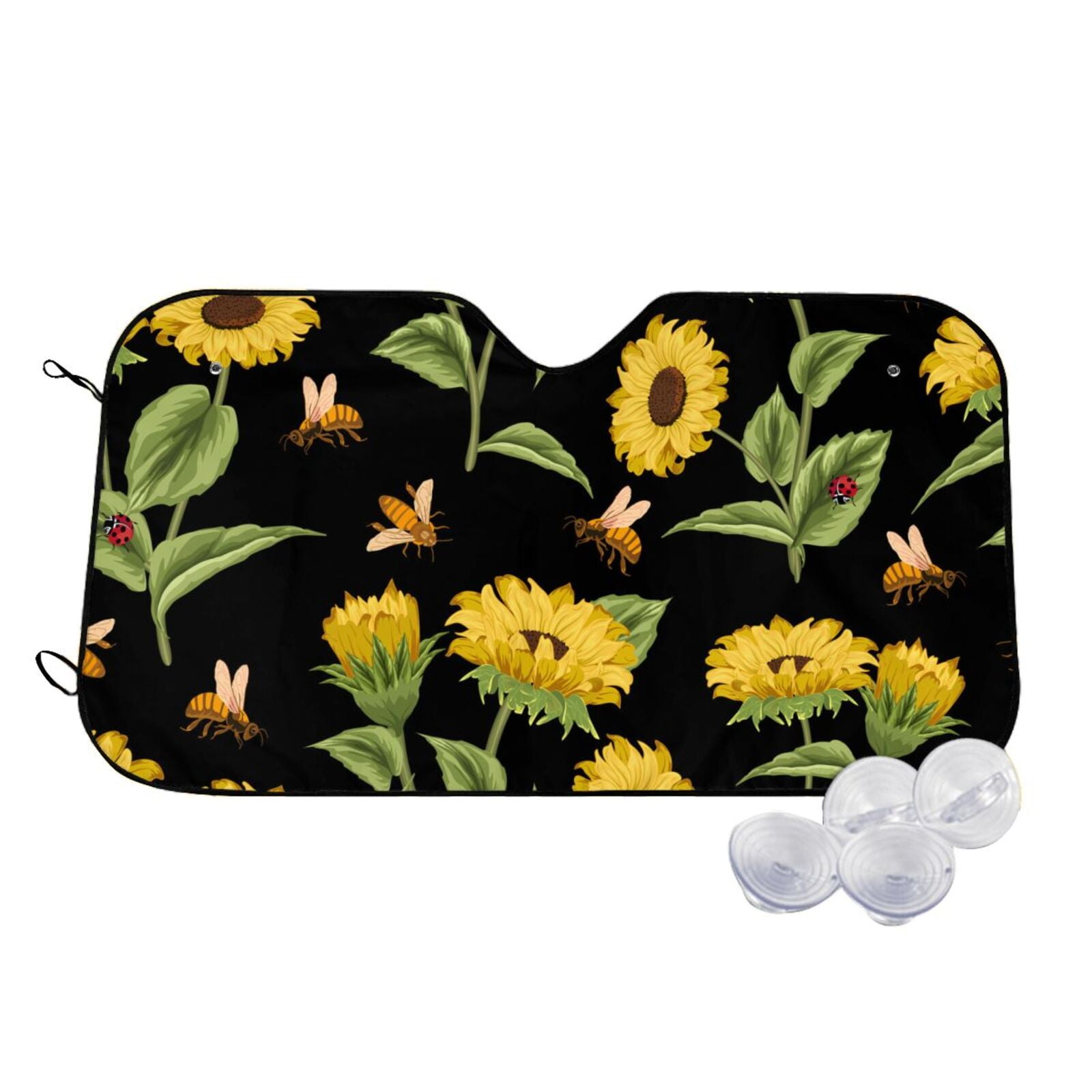 Daiia Bees and Sunflowers Windshield Sun Shade for Car SUV Truck ...