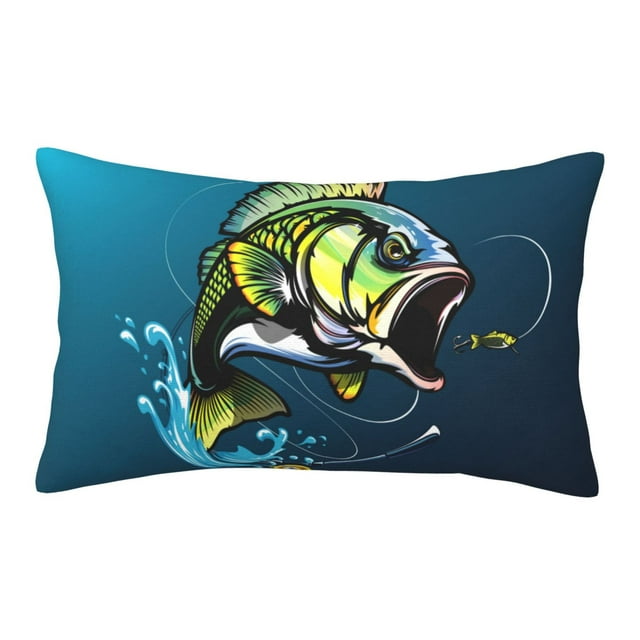 Daiia Big bass fish1 Pattern Bedding Waterproof Pillow Protector Zippered Queen – Bed Bug Proof ...