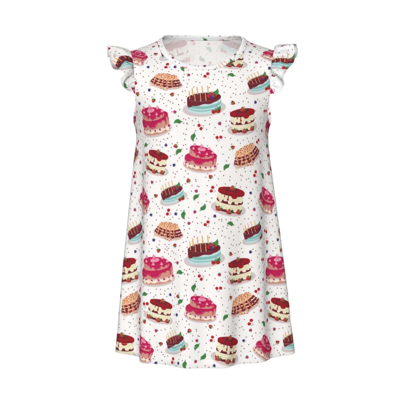 Daiia Birthday Cake Girls Nightgowns, Unicorn Nightgown Princess Pajama ...