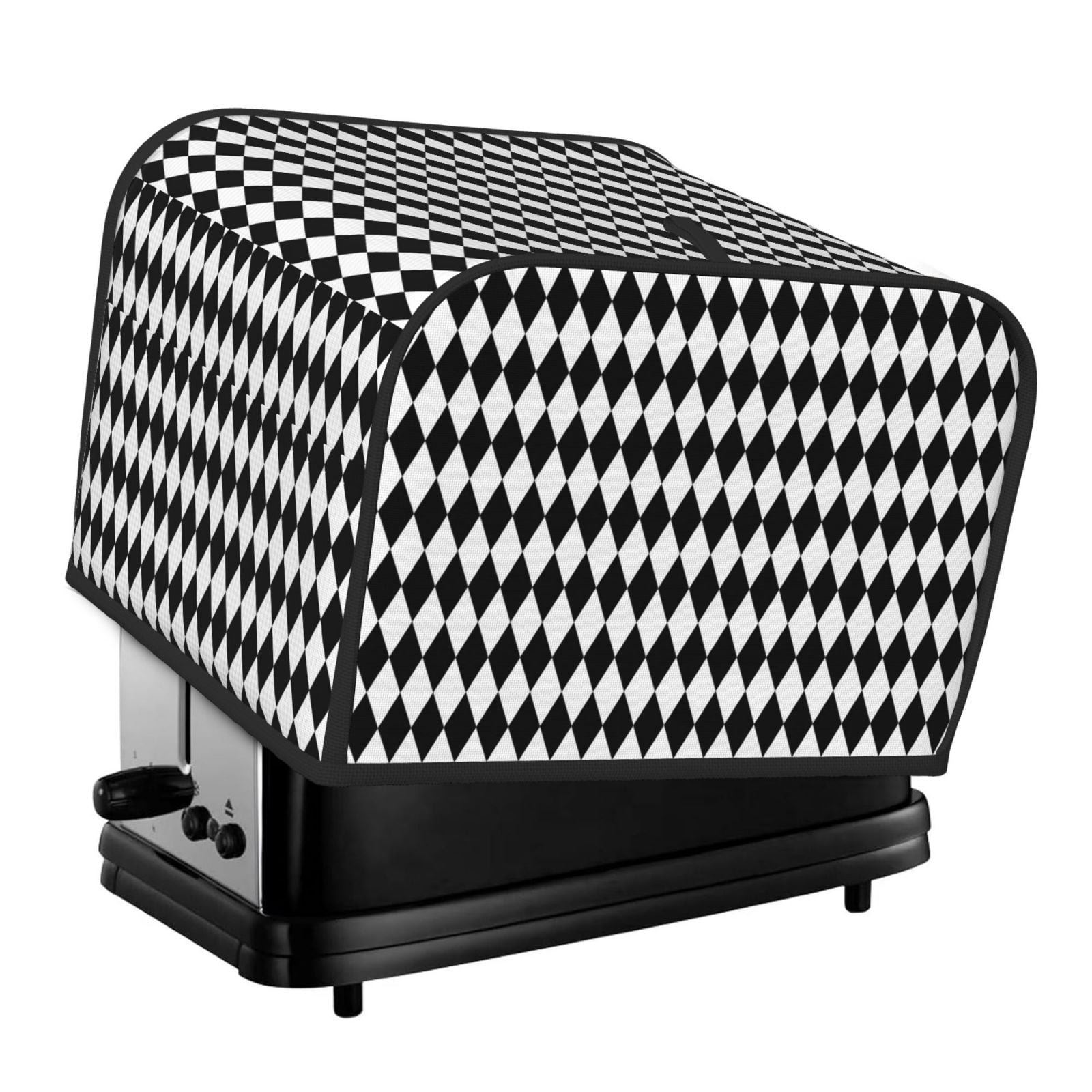 Daiia Black And White Diamonds Pattern 4 slice Toaster Cover, Toaster ...