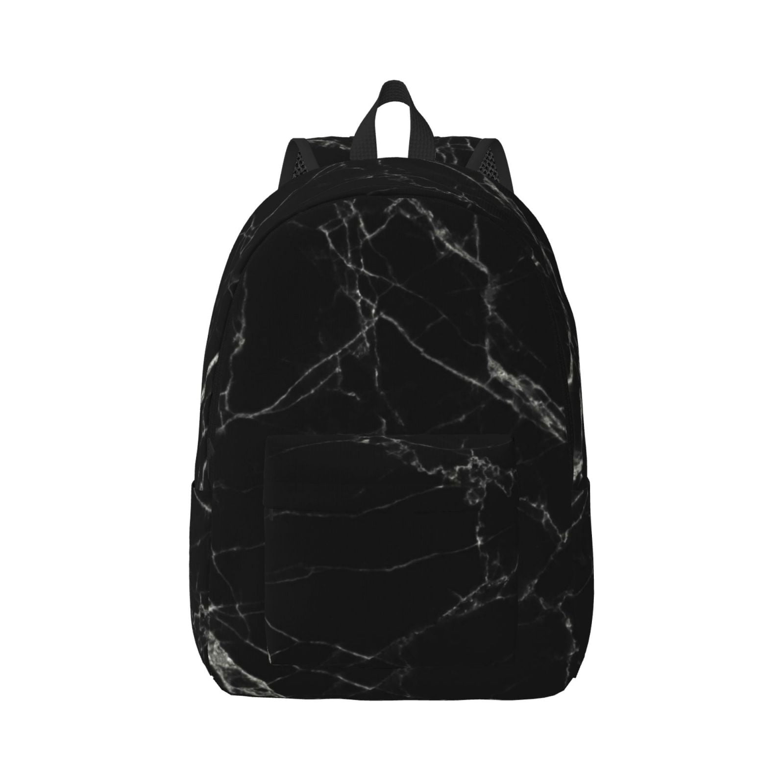Daiia Black Marble Texture Abstract Vintage Canvas Backpack for Men and ...