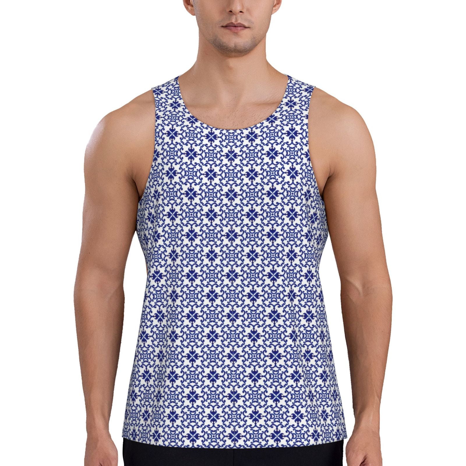 Daiia Blue And White Porcelain Chinaware Printed Men's Quick Dry Fit ...