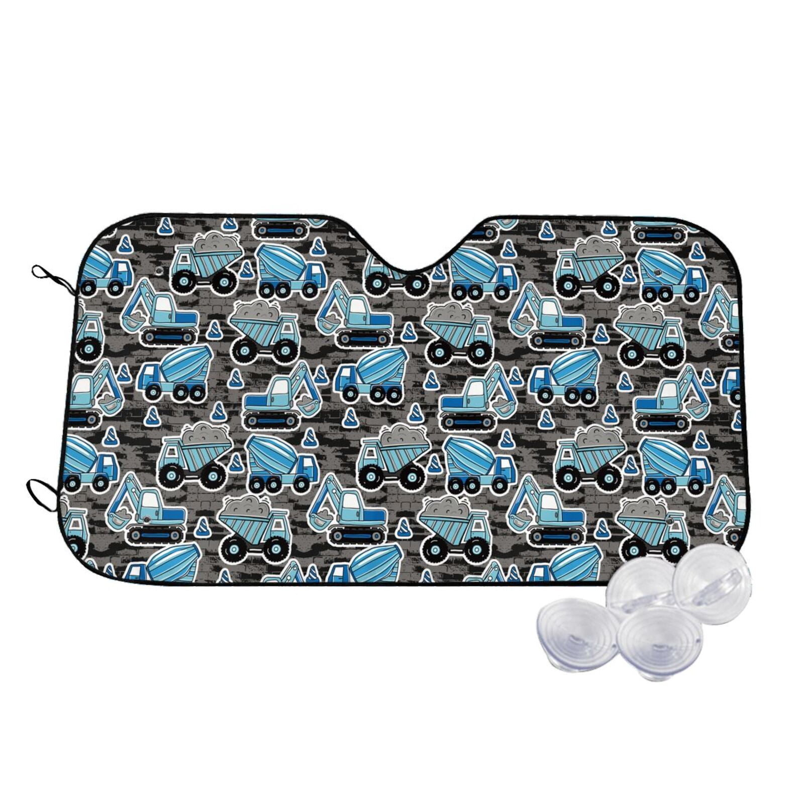 Daiia Blue Excavator Windshield Sun Shade for Car SUV Truck ( ), Car ...