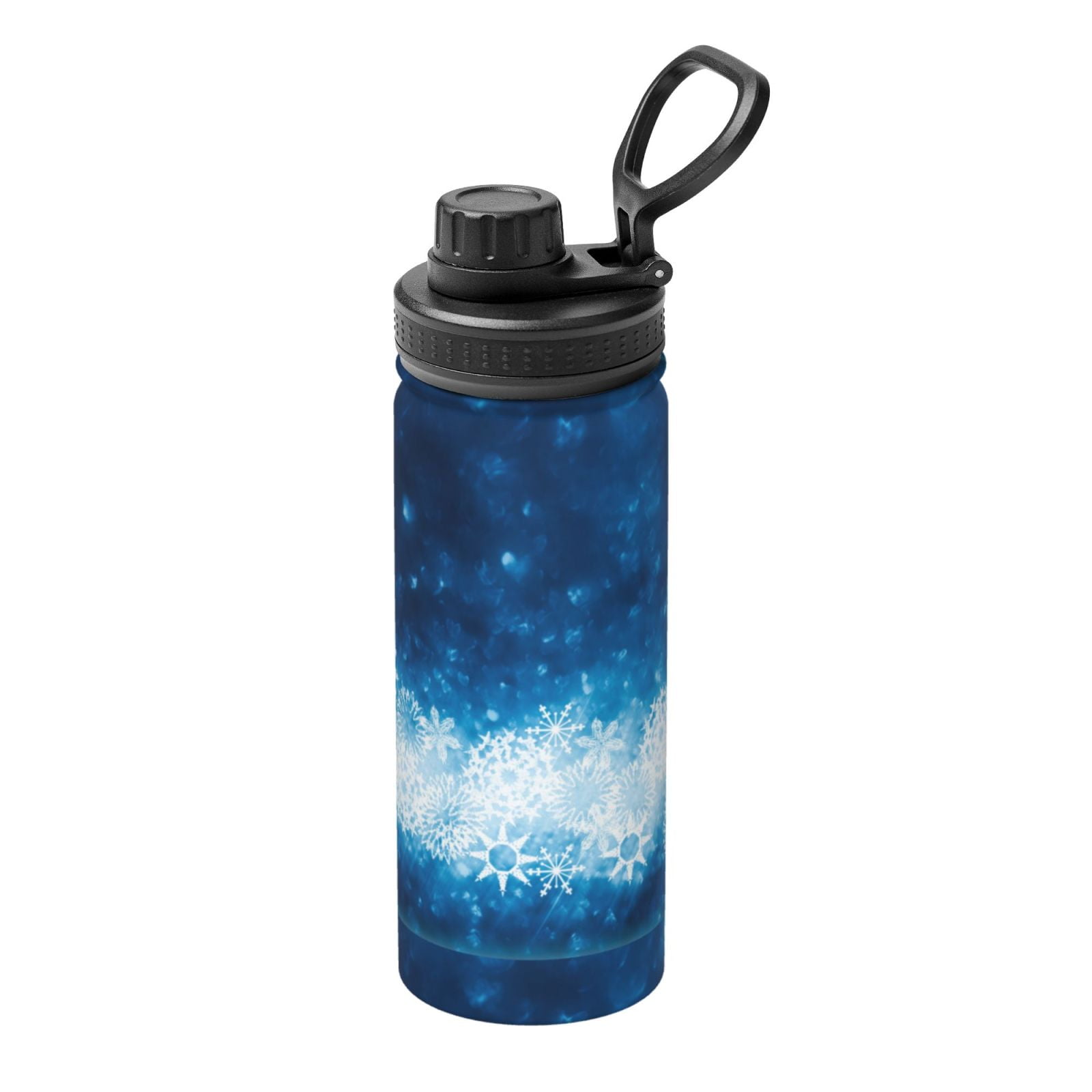 Daiia Blue Glitter Sparkles Printed 18 OZ Sports Insulated Kettle ...