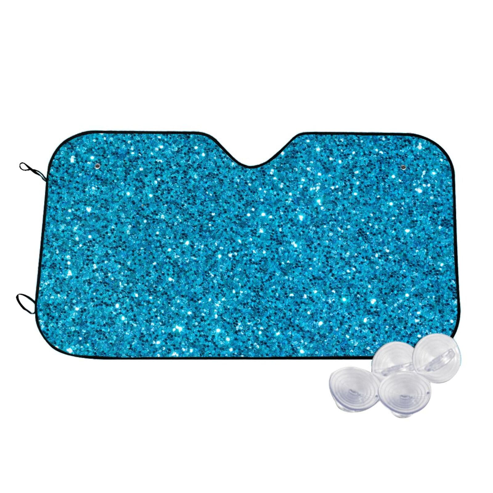 Daiia Blue Glitter Windshield Sun Shade for Car SUV Truck (Small ), Car ...