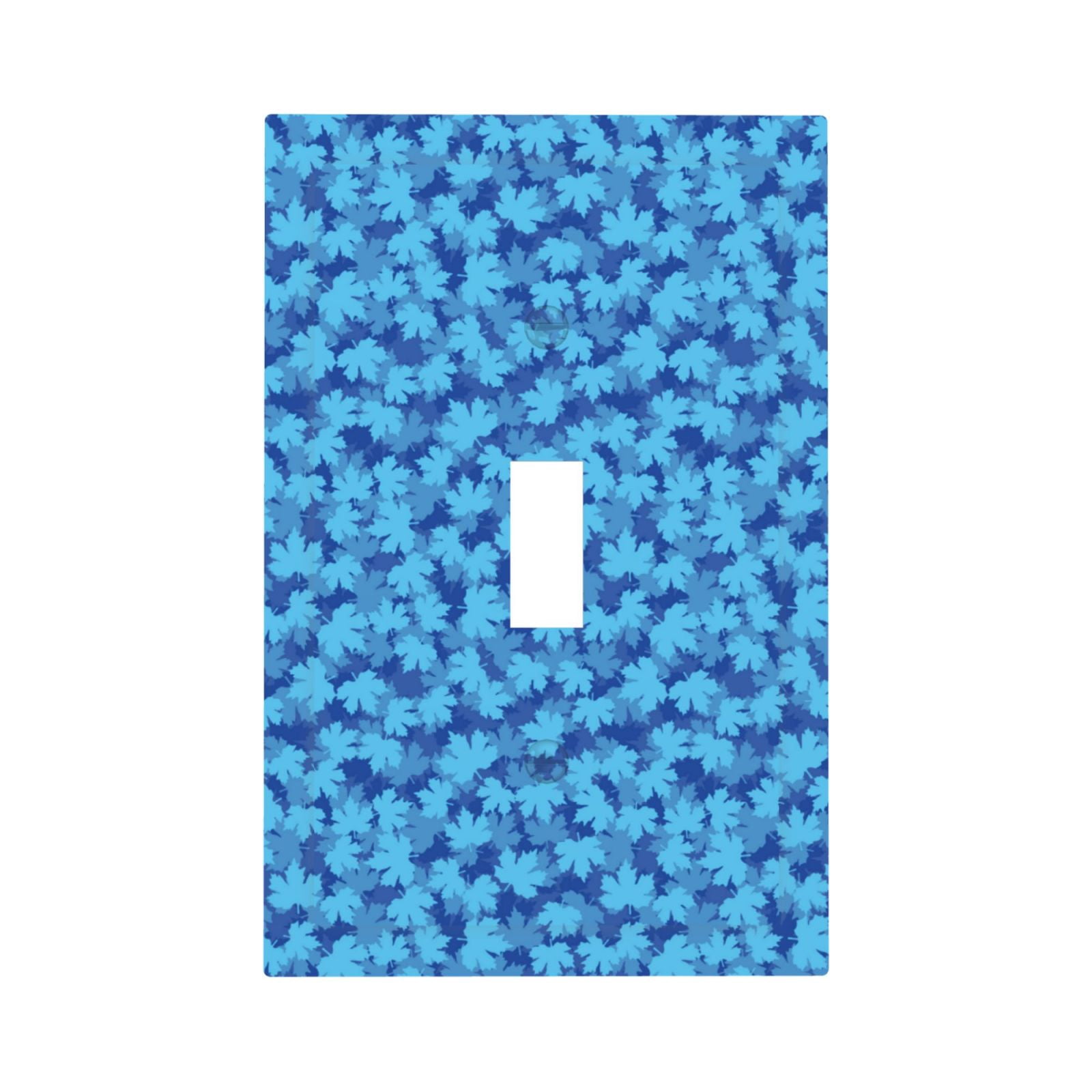 Daiia Blue Maple Leaf Pattern Decorator Wall Plate Child Safe Outlet ...