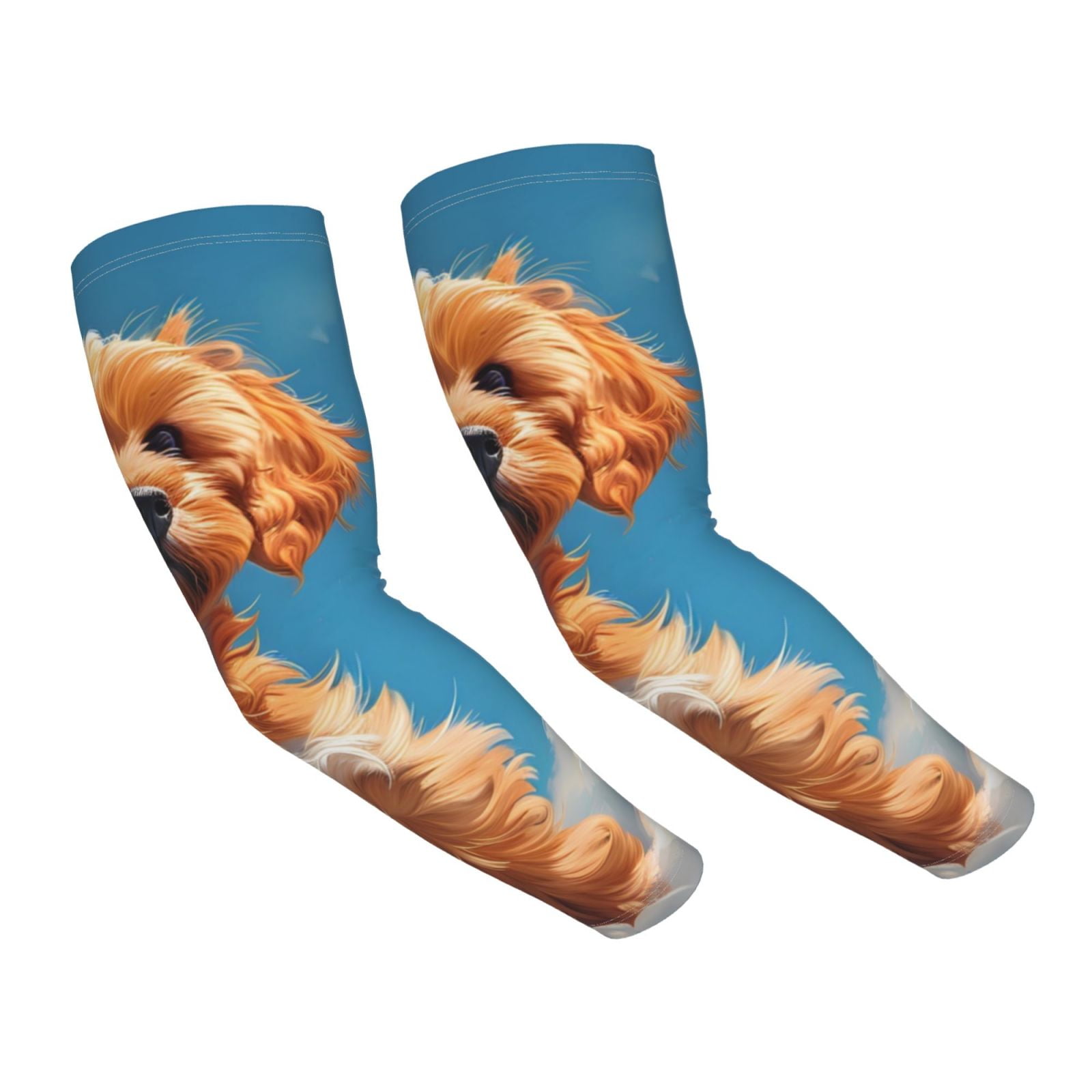 Daiia Blue Sky Cloud Puppy UV Sun Protection Arm Sleeves - Cooling ...