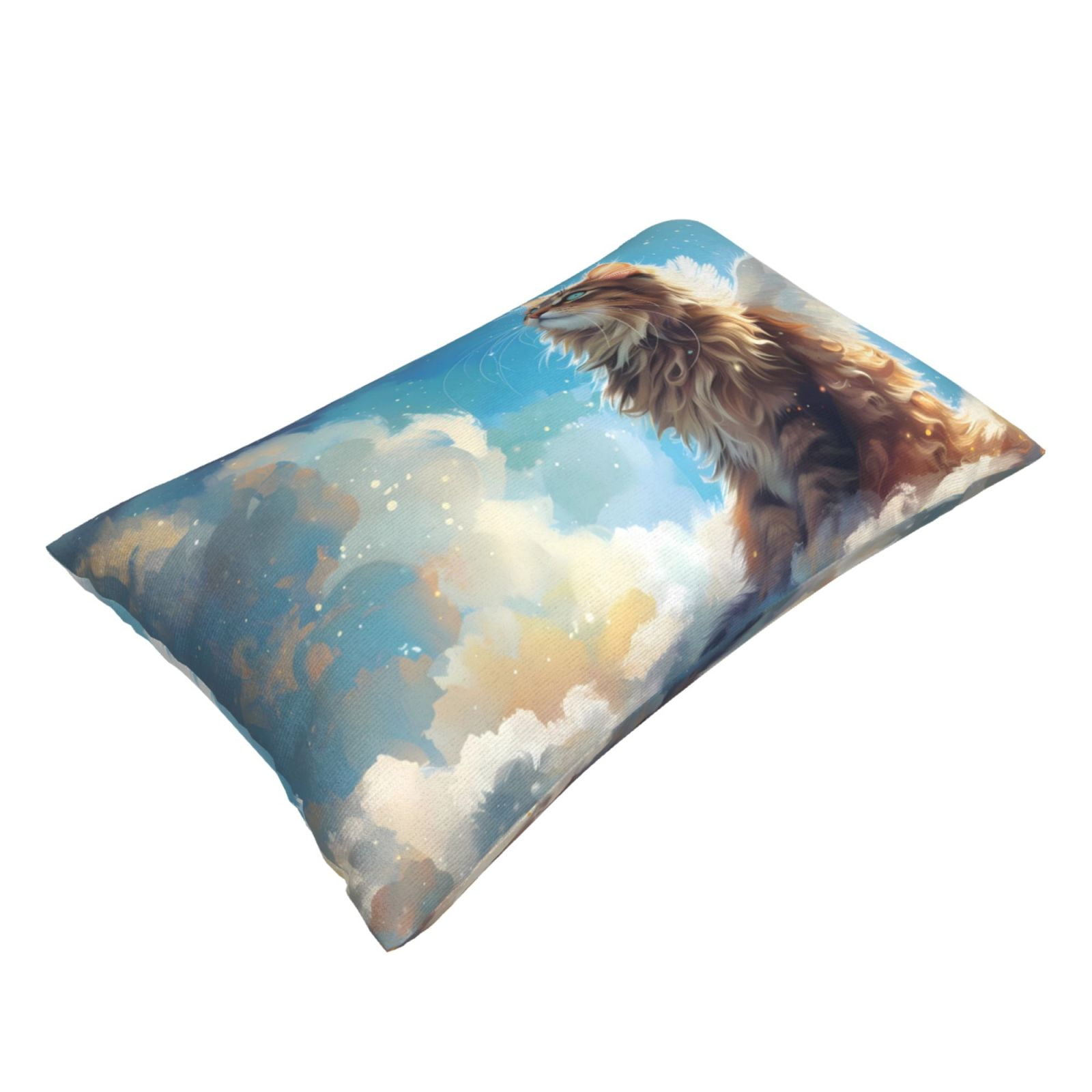Daiia Blue Sky Winged Cat Bedding Waterproof Pillow Protector Zippered ...