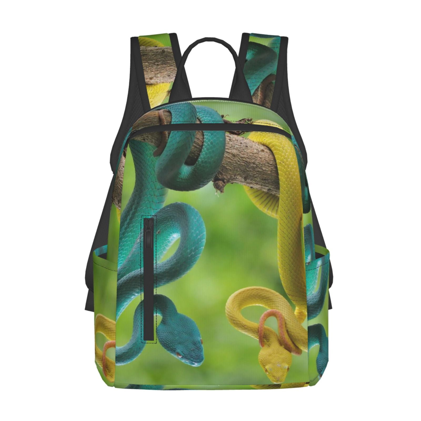 Daiia Blue Viper And Yellow Viper Snake School Backpack for Men and ...