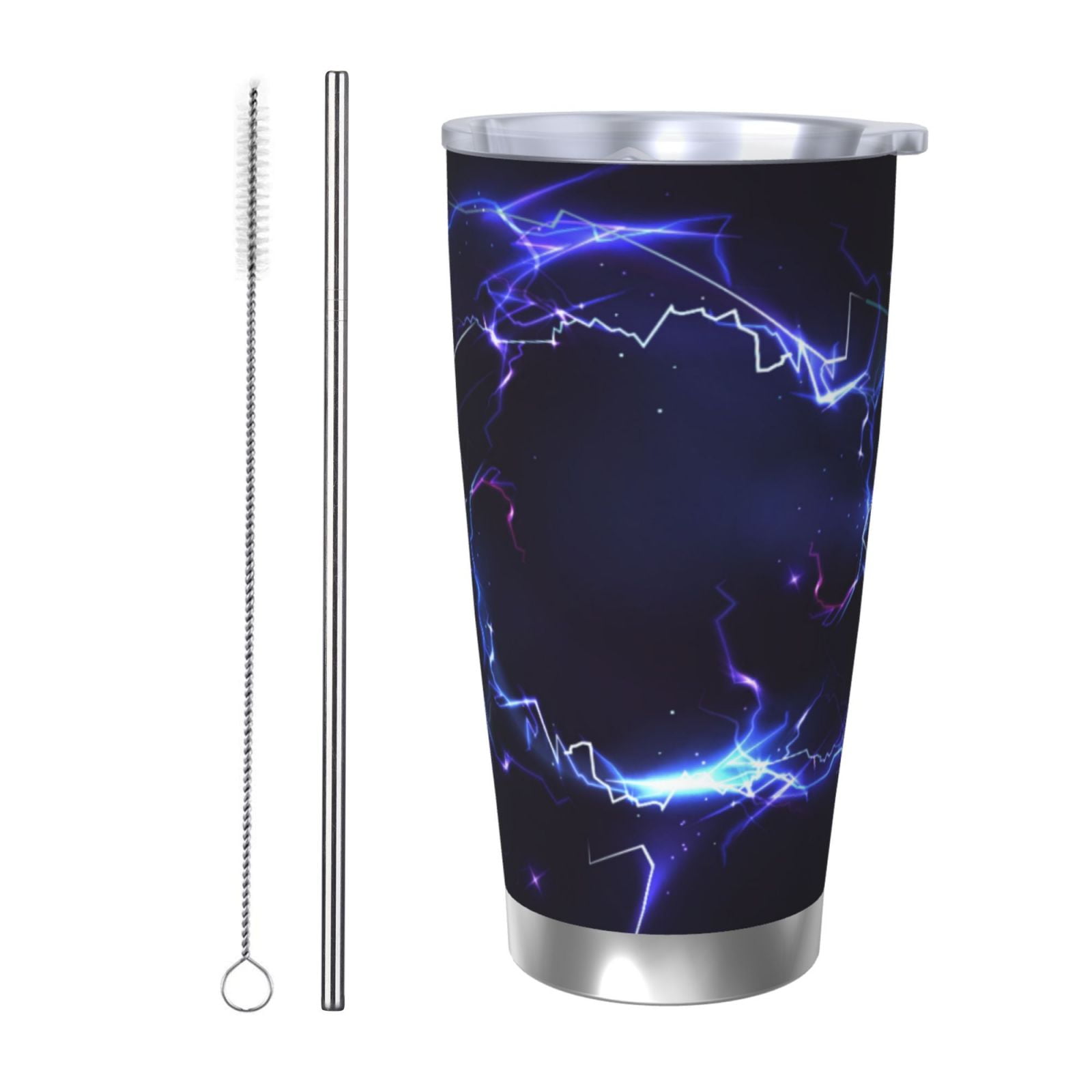 Daiia Blue thunder bolt light Printed 20oz Insulated Coffee Cup with ...