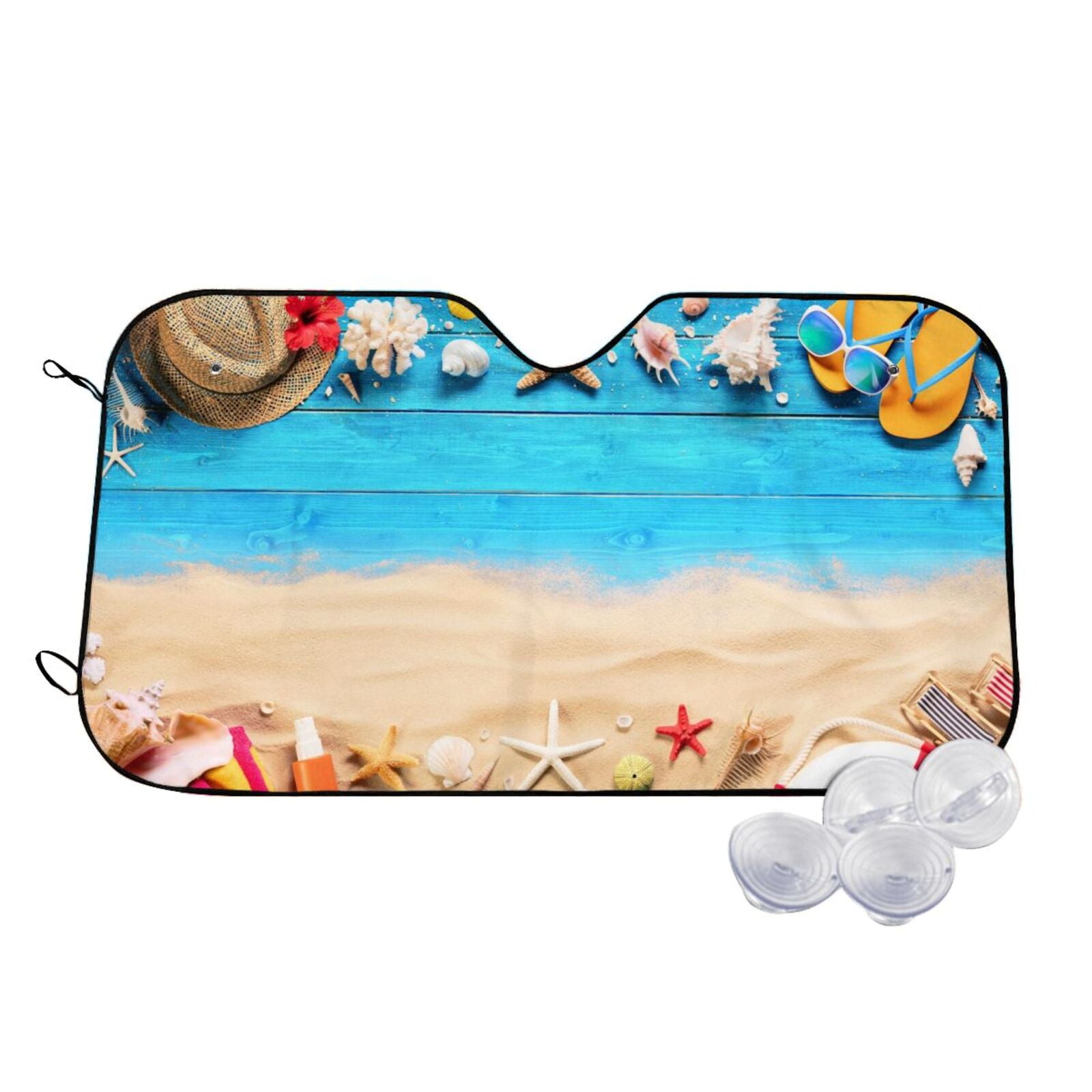 Daiia Boards and Beach Windshield Sun Shade for Car SUV Truck (Medium ...