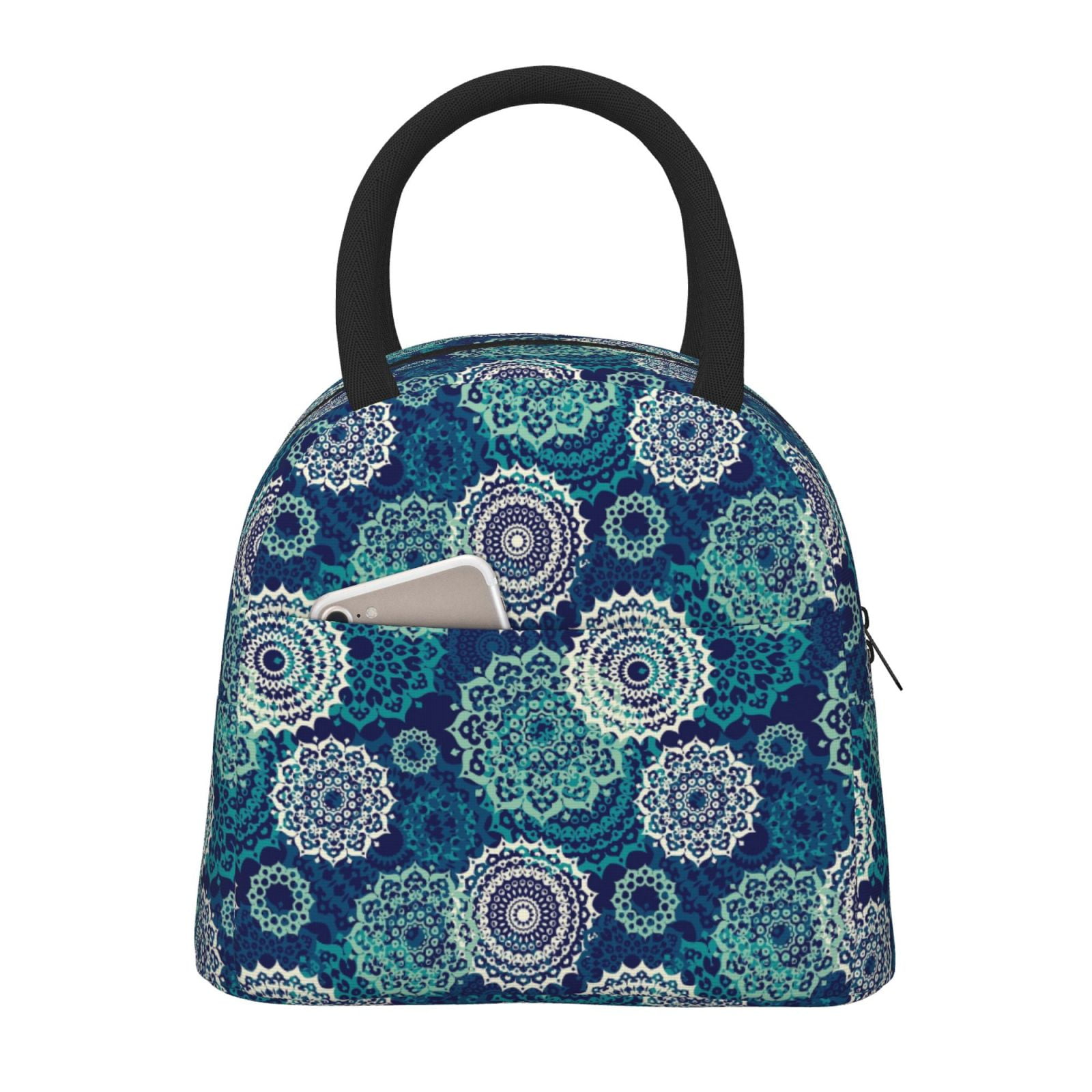 Daiia Bohemian Mandala Pattern Lunch Bag , Insulated Lunch Box, Small ...