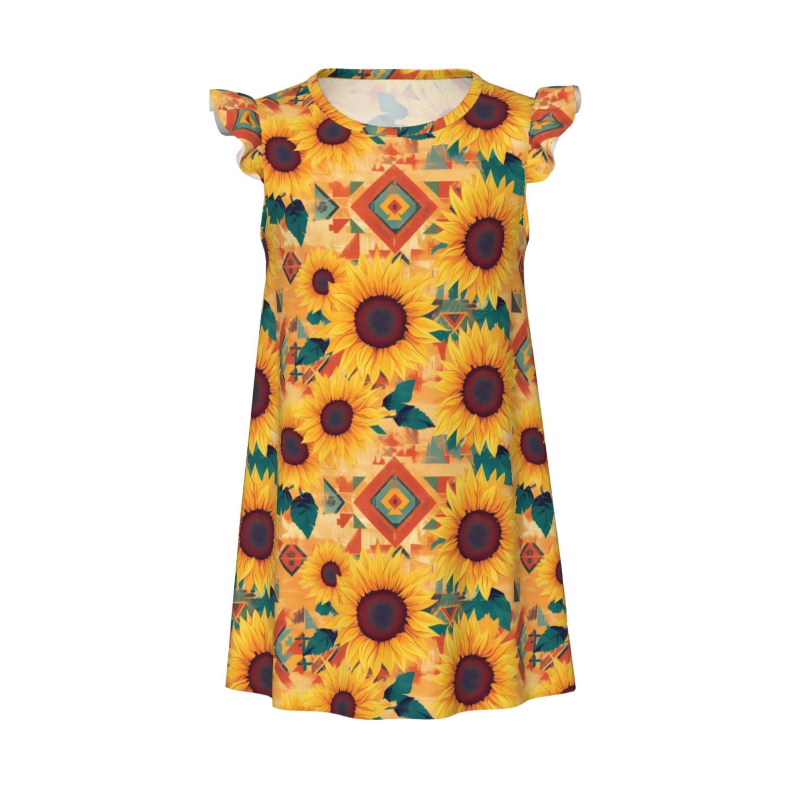 Daiia Bohemian Sunflower Girls Nightgowns, Unicorn Nightgown Princess ...