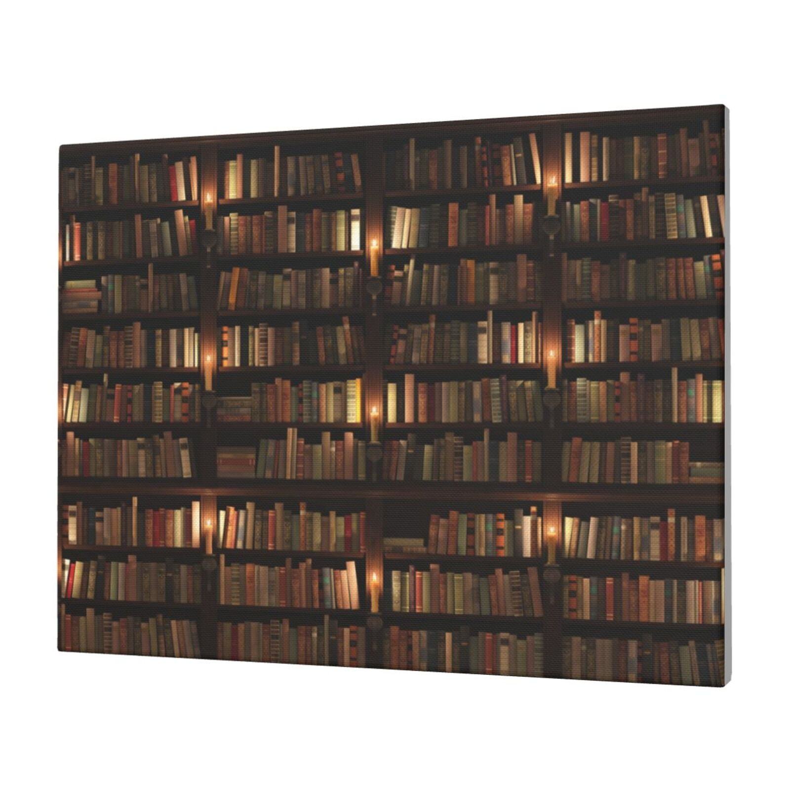 Daiia Bookshelves Print Canvas Decorative Picture – 30x40in Artistic ...