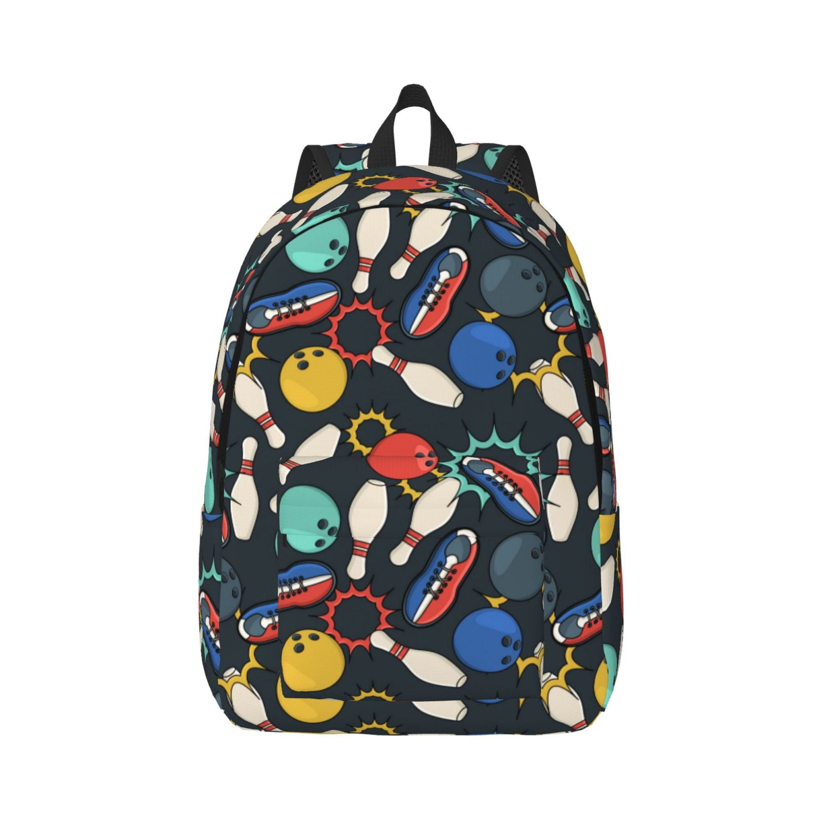 Daiia Bowling Ball Vintage Canvas Backpack for Men and Women ,Hiking ...