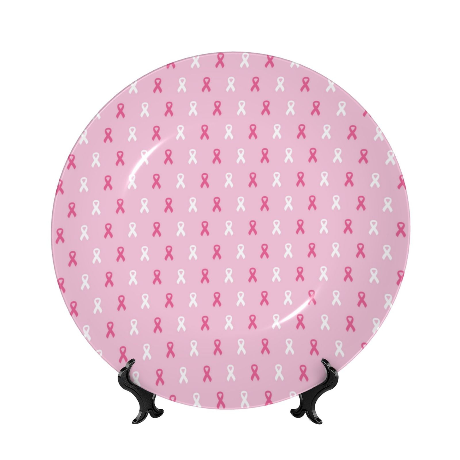Daiia Breast Cancer Awareness5 Printed Pattern Ceramic Plate Dinner ...
