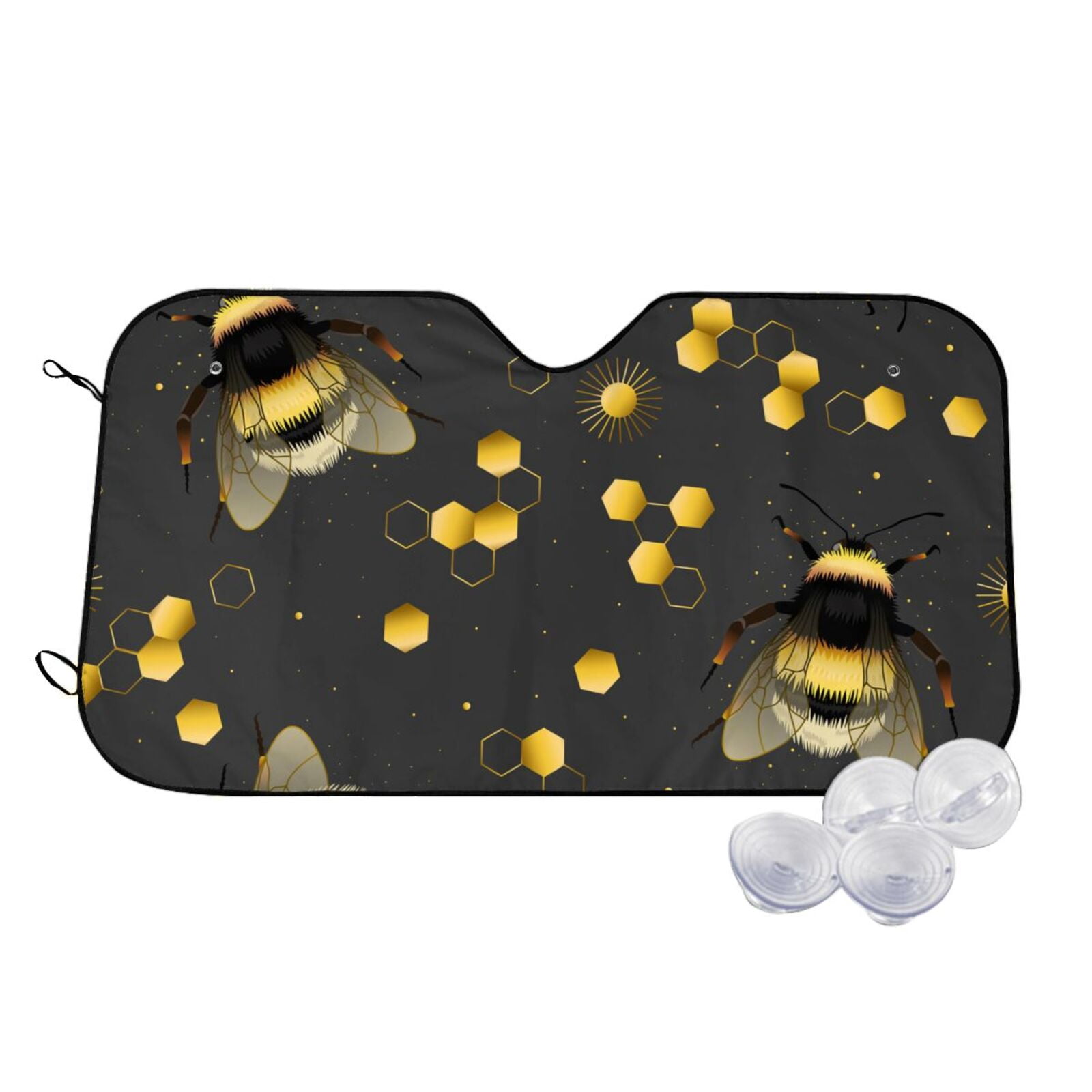 Daiia Bumblebee Windshield Sun Shade for Car SUV Truck (Medium ), Car ...