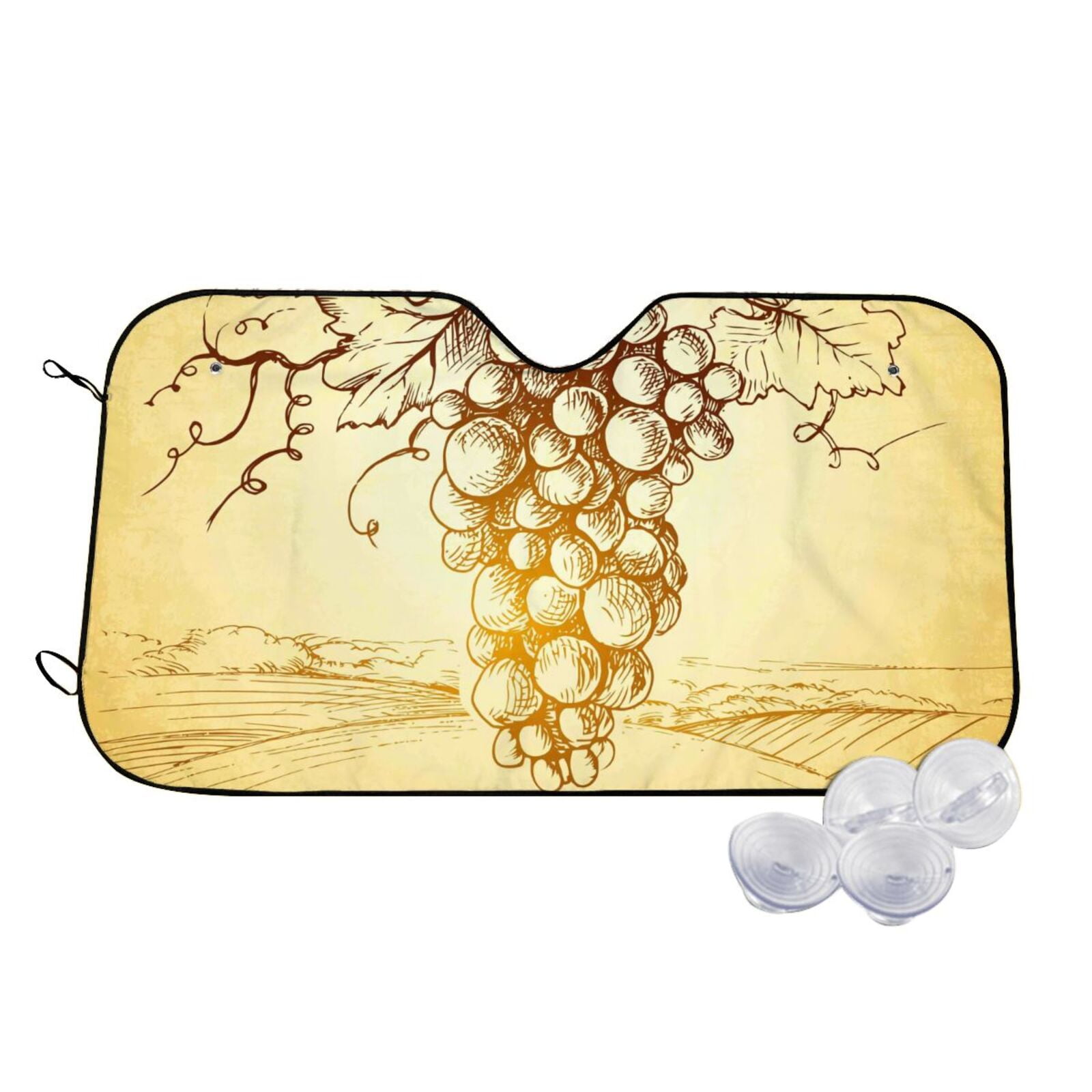 Daiia Bunch of Grapes Windshield Sun Shade for Car SUV Truck (Small ...