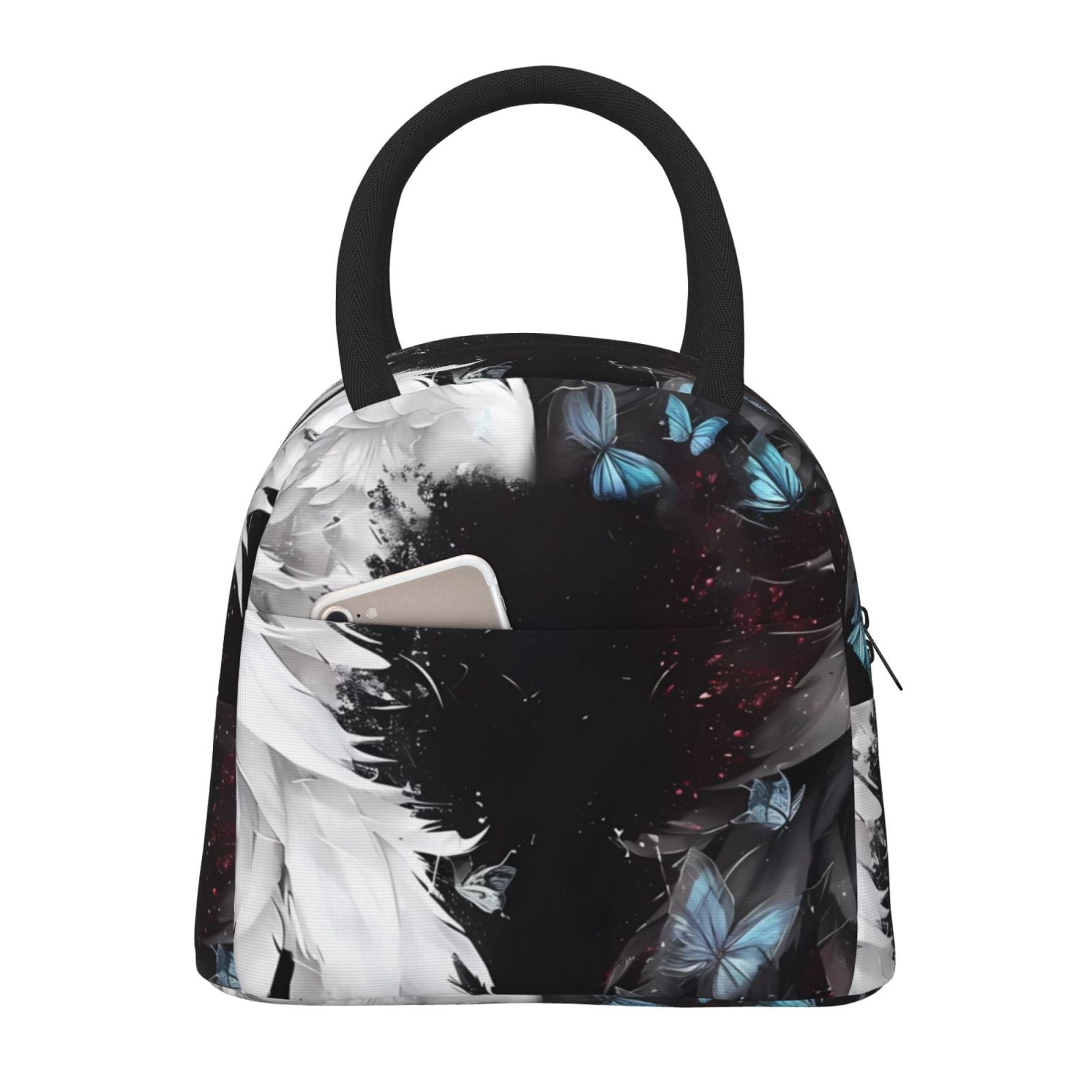 Daiia Butterfly Angel Wings Art Pattern Lunch Bag , Insulated Lunch Box ...