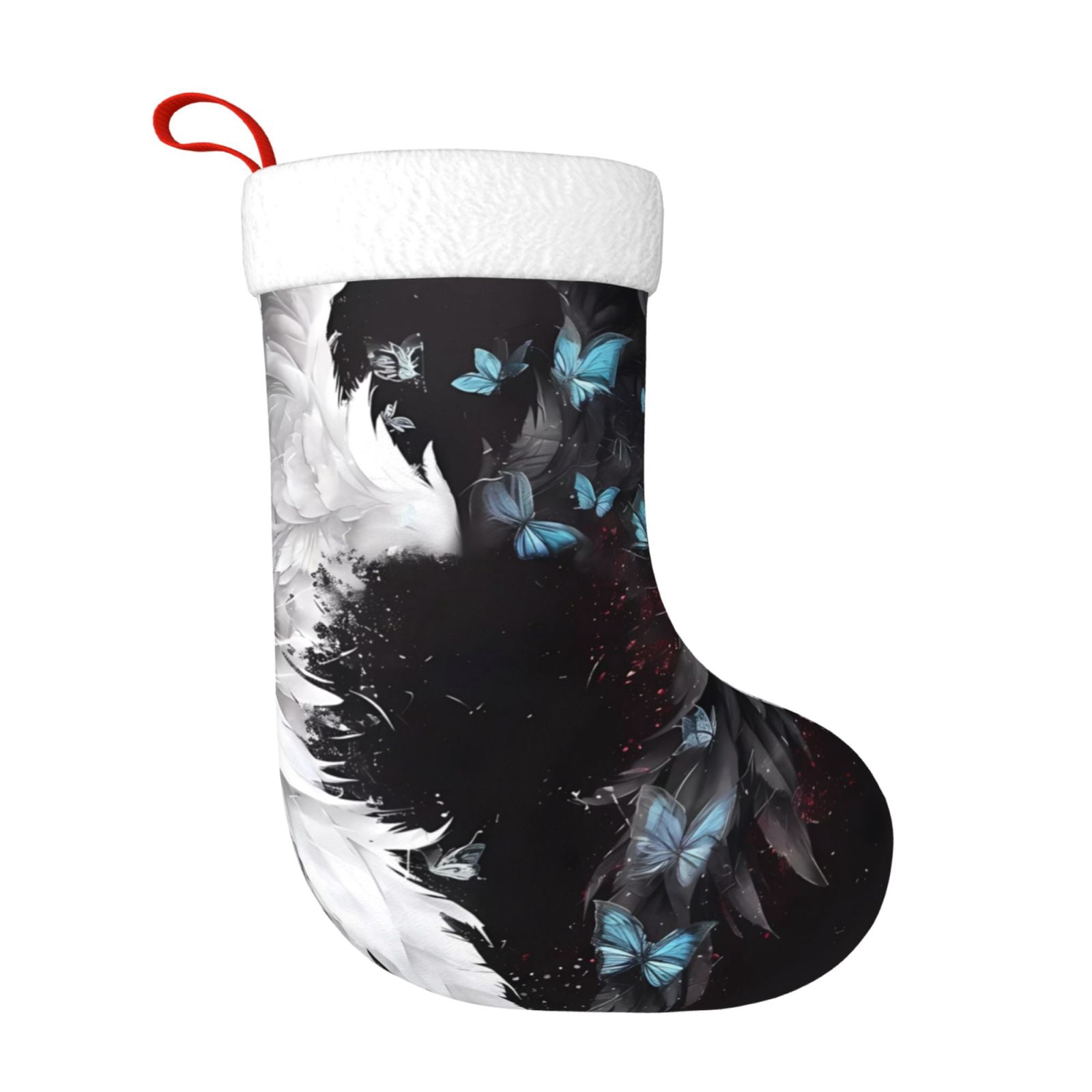 Daiia Butterfly Angel Wings Art Print Christmas Stocking，18"Large ...