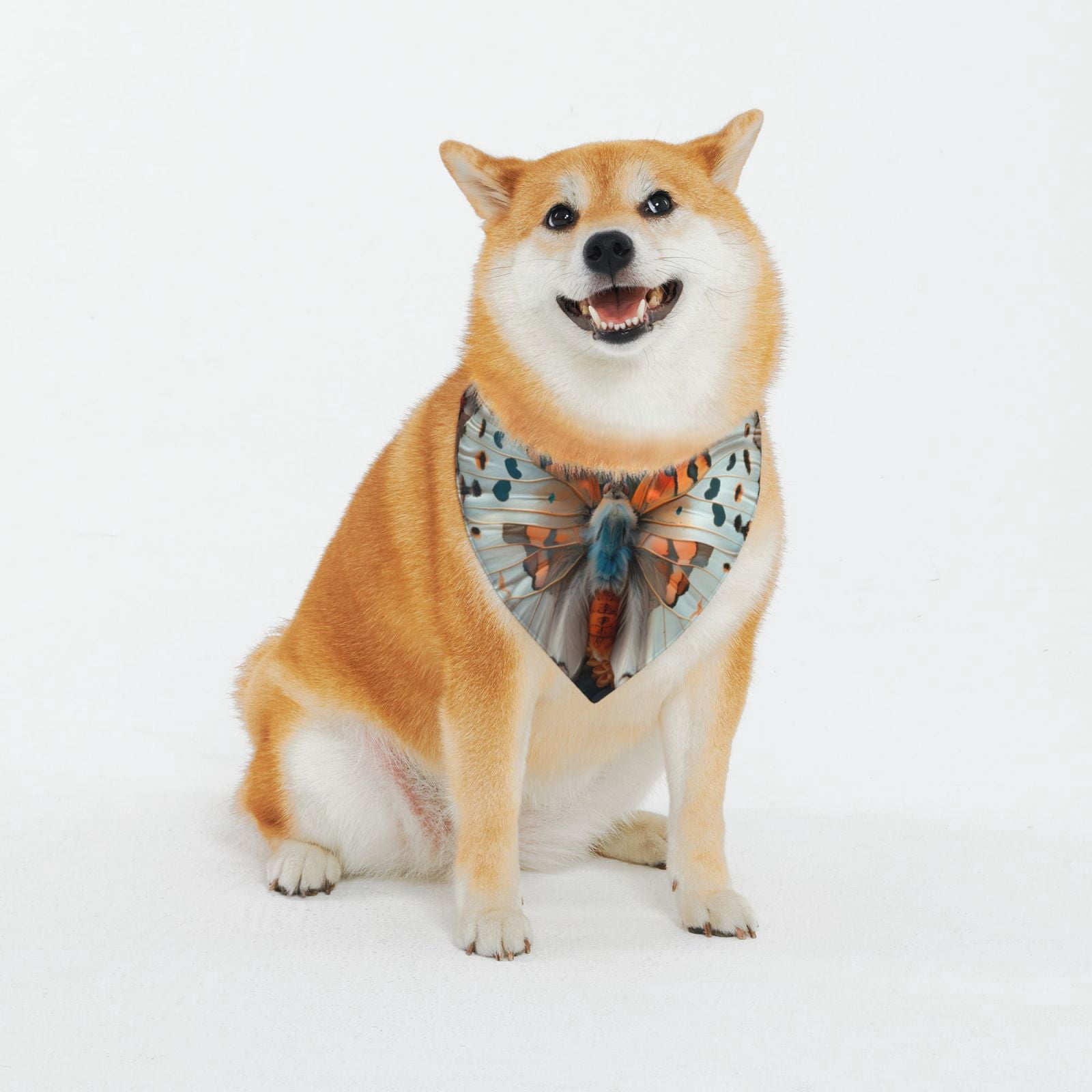 Daiia Butterfly and Bloom Beauty Print Pet Scarf, Adjustable Pet ...