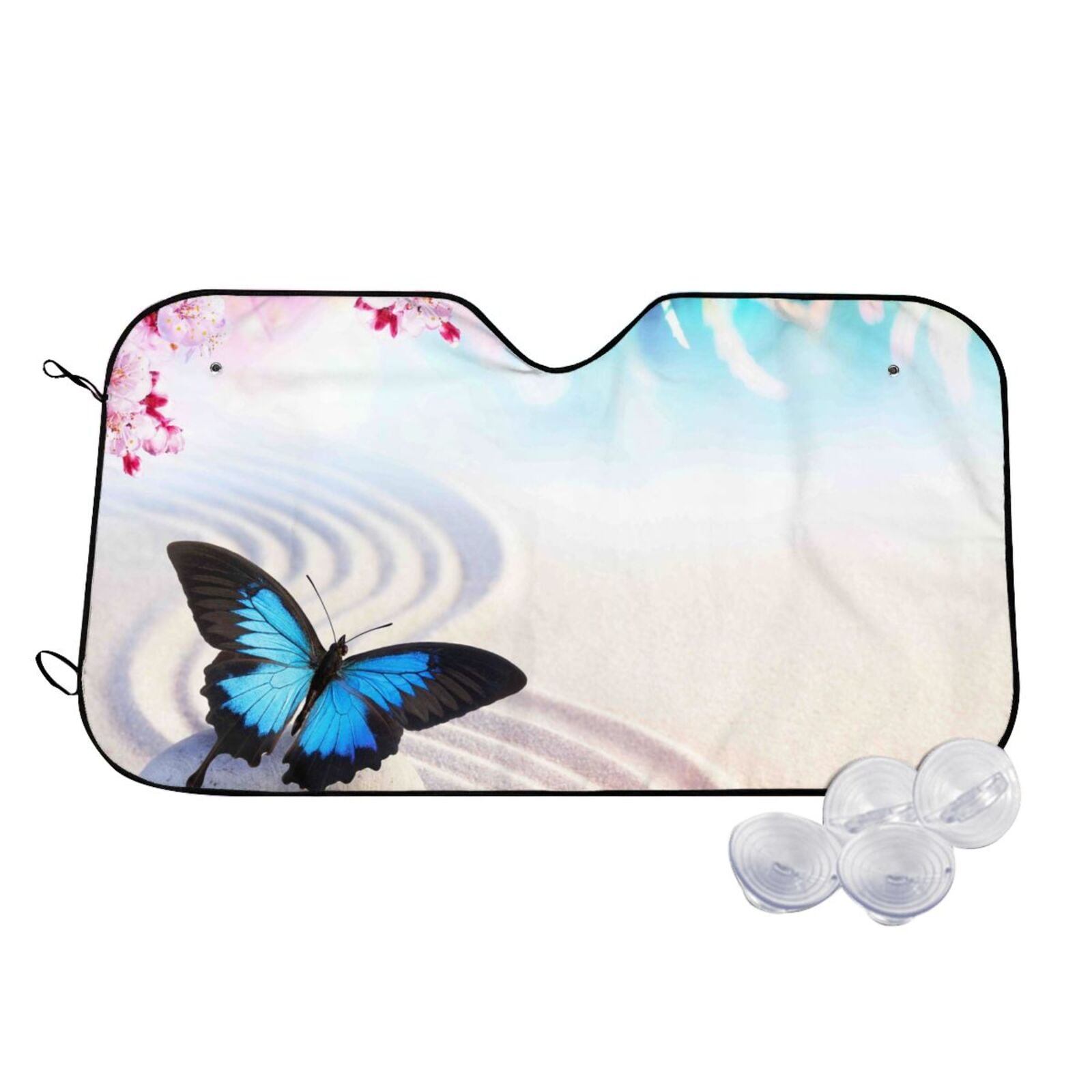 Daiia Butterfly In Blossoms Zen Windshield Sun Shade for Car SUV Truck ...