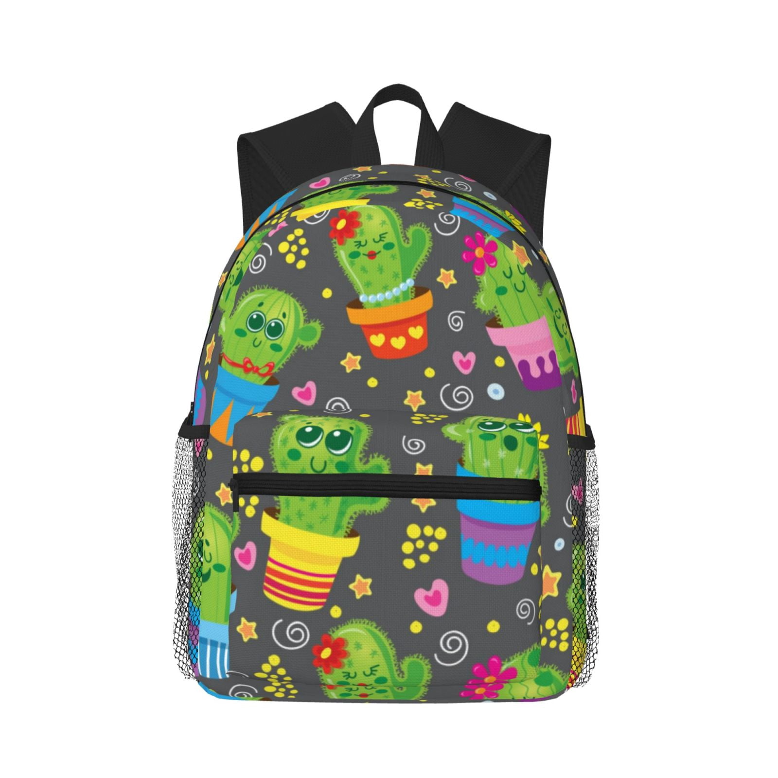 Daiia Cactus In Pots School Backpack for Men Women, Unisex Large ...