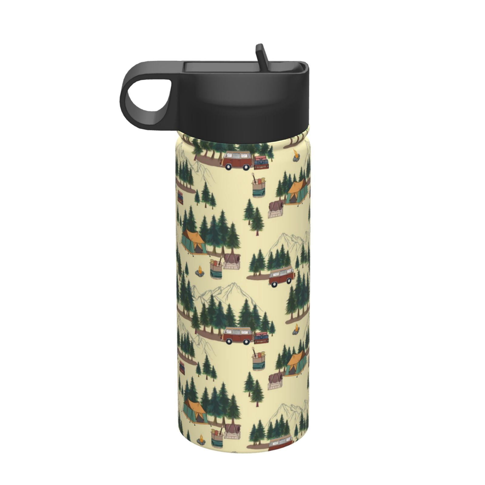 Daiia Camping Caravan 1 Printed 18oz Sports Insulated Kettle With Straw ...