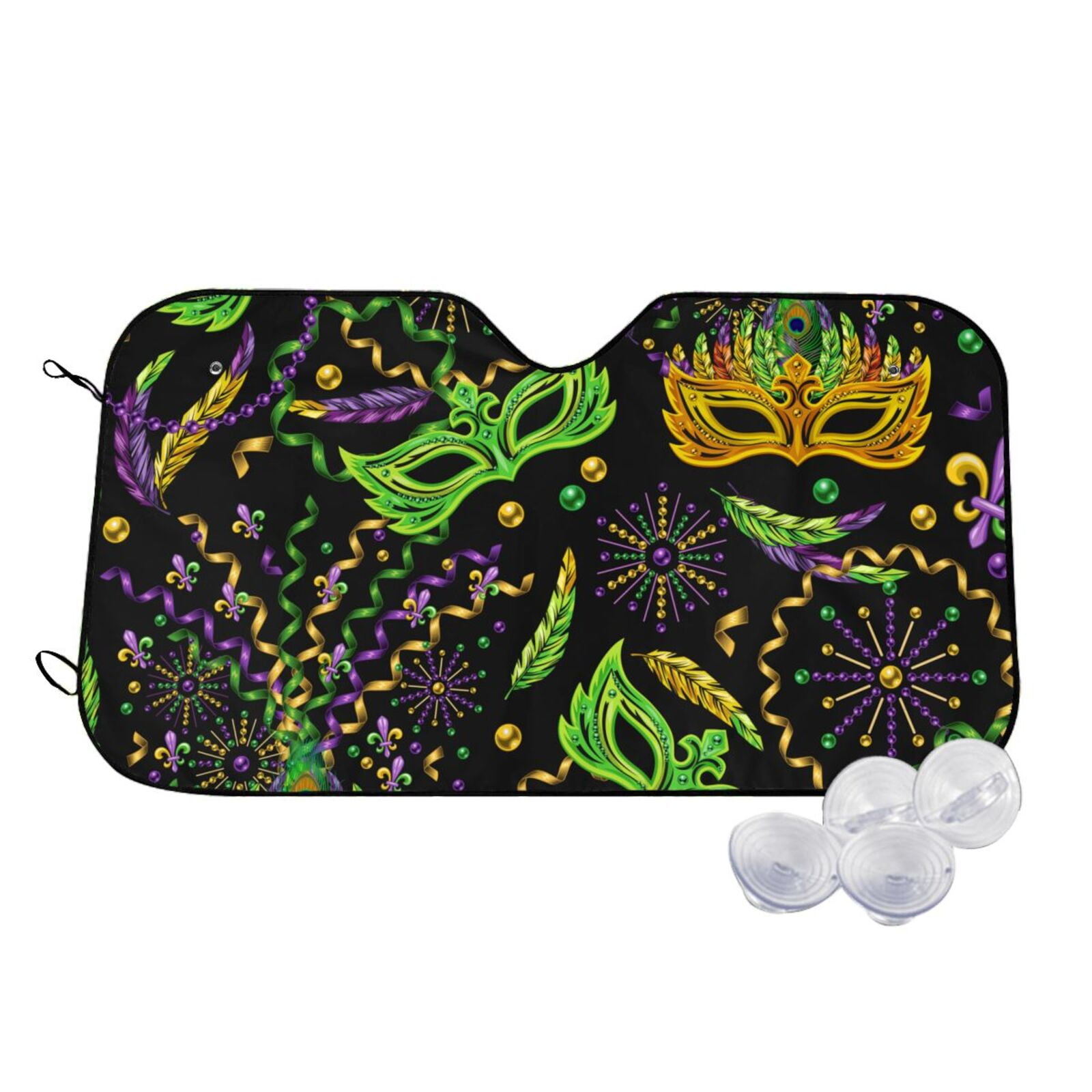 Daiia Carnival Mardi Gras3 Windshield Sun Shade for Car SUV Truck ...
