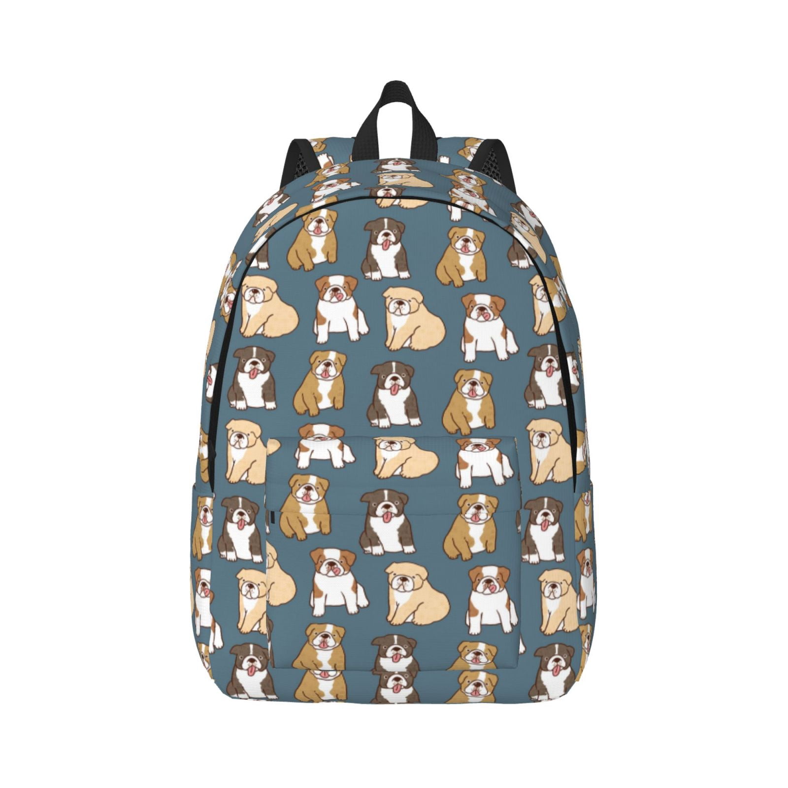 Daiia Cartoon Bulldog 1 Vintage Canvas Backpack for Men and Women ...