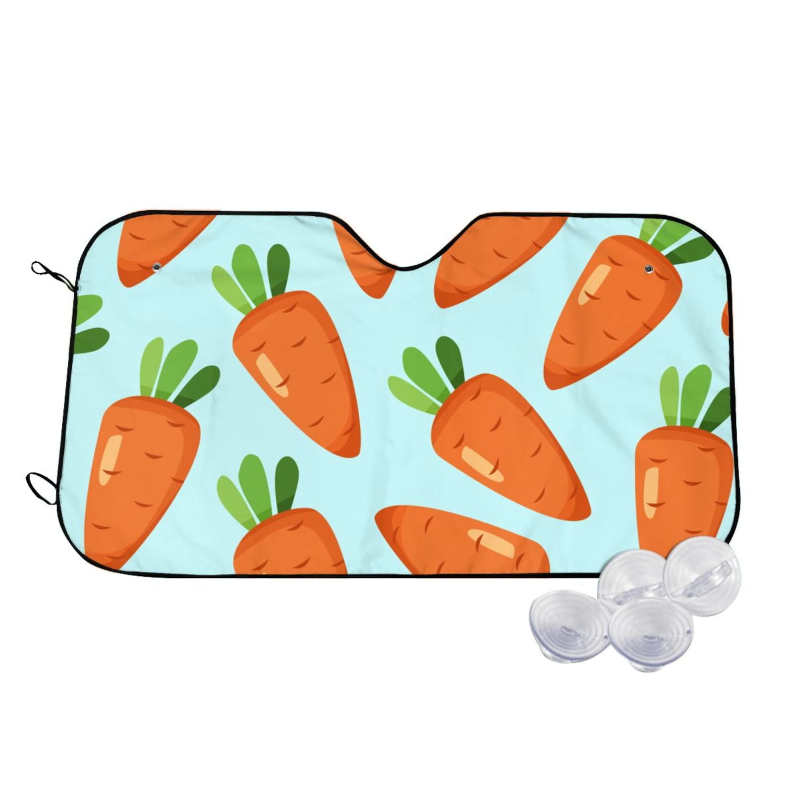 Daiia Cartoon Carrot Windshield Sun Shade for Car SUV Truck (Small ...