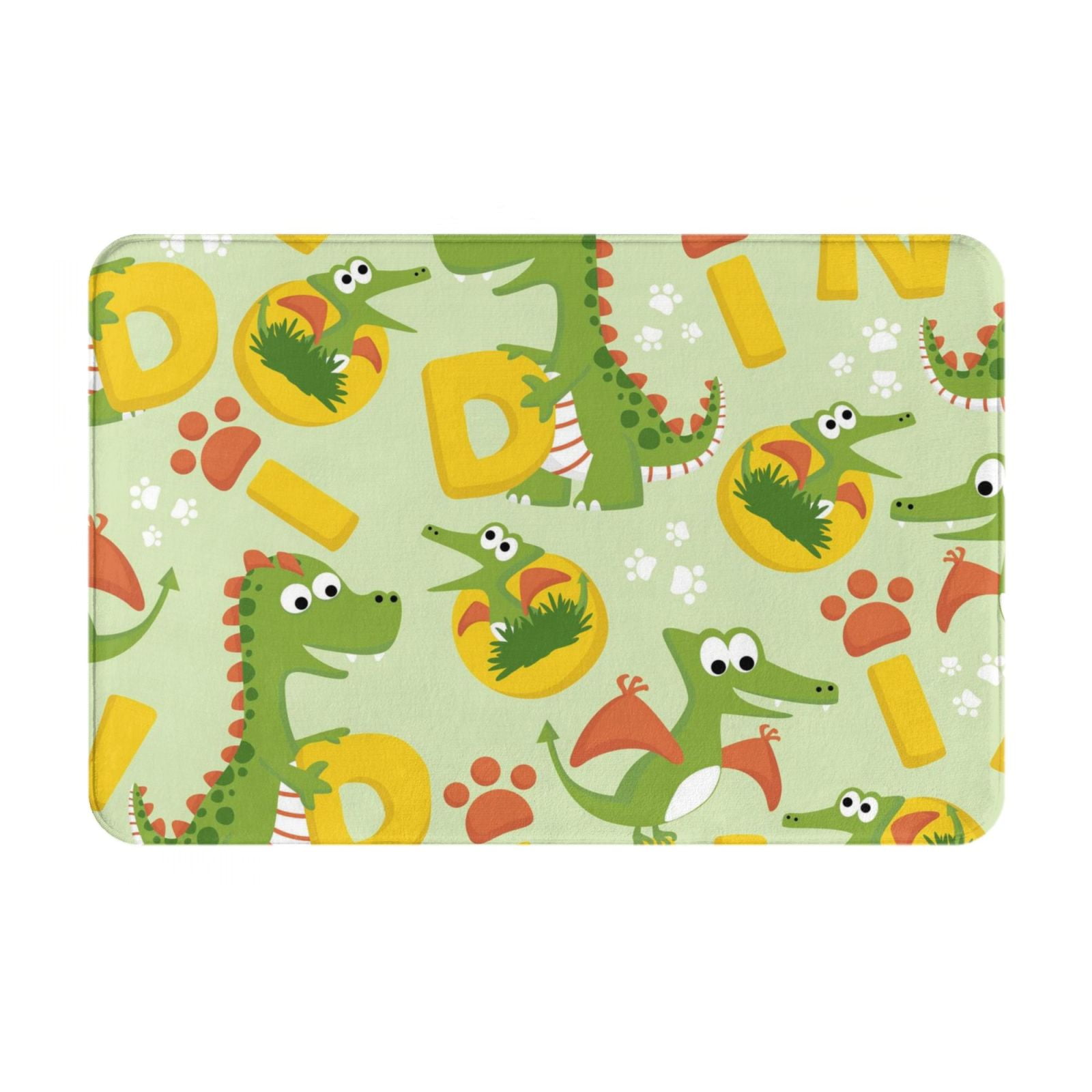 Daiia Cartoon Dinosaurs Front Door Mat, Heavy Duty Durable Welcome Mat ...