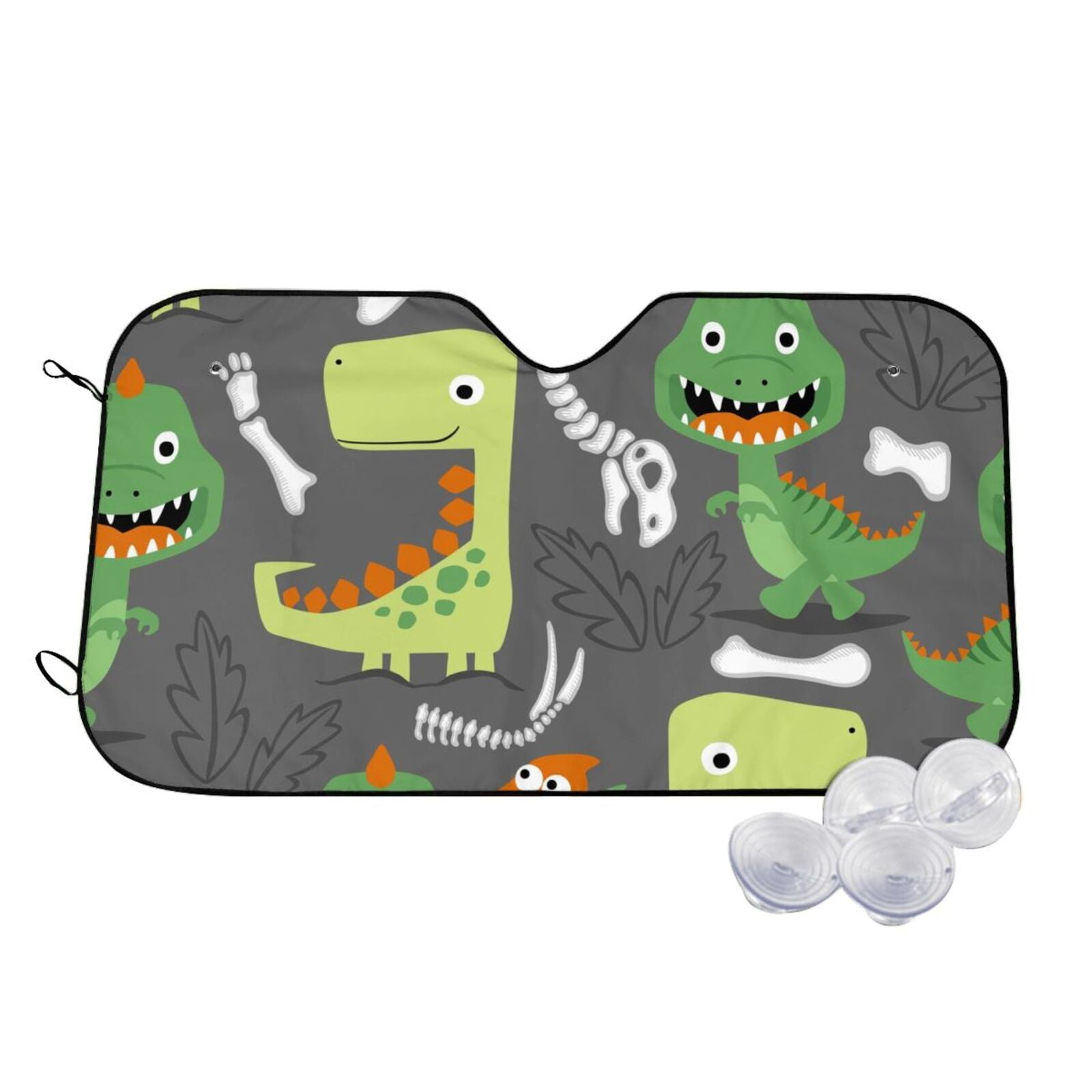 Daiia Cartoon Dinosaurs Windshield Sun Shade for Car SUV Truck (Small ...