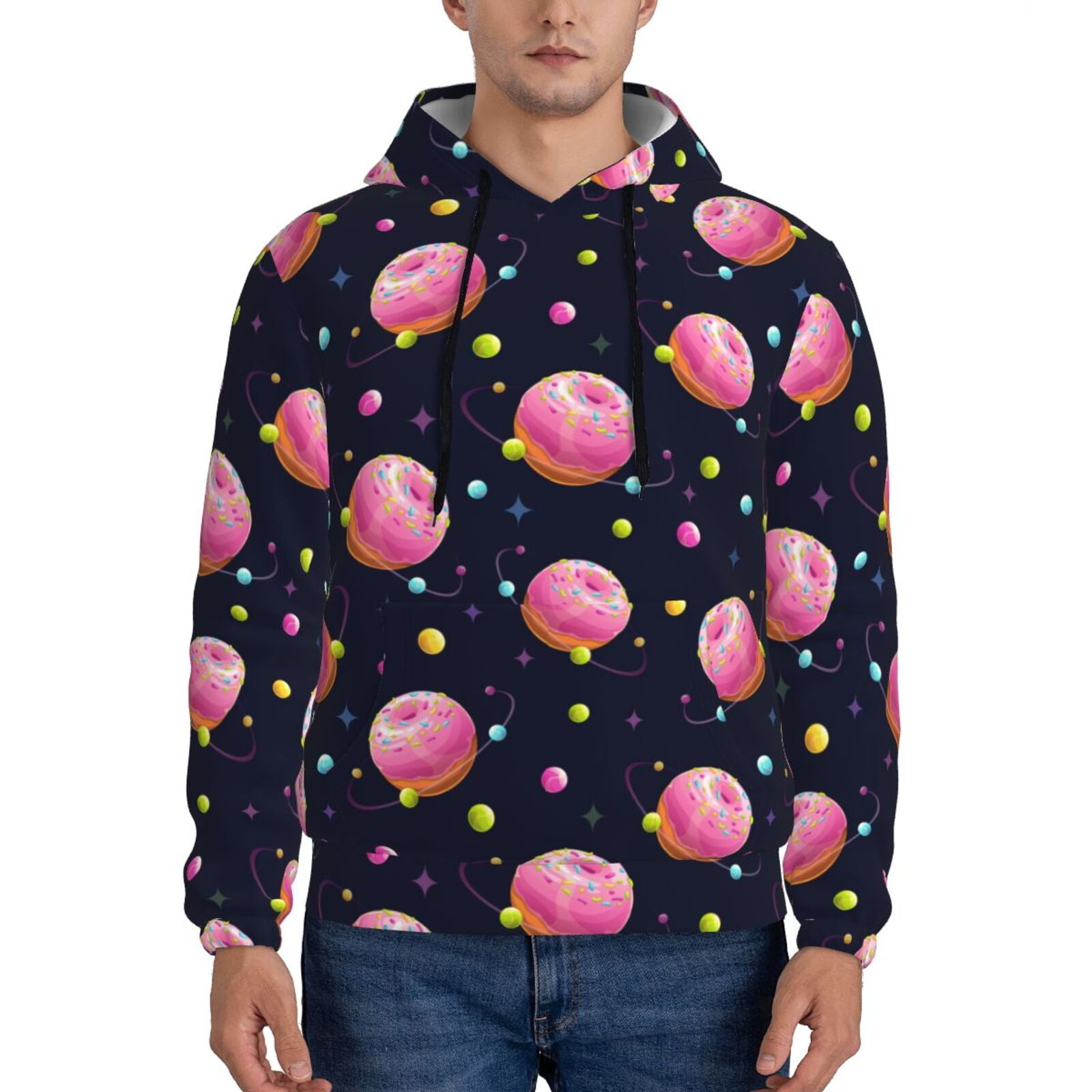 Daiia Cartoon Donut Planets for Men's Fashion Hoodies & Sweatshirts ...