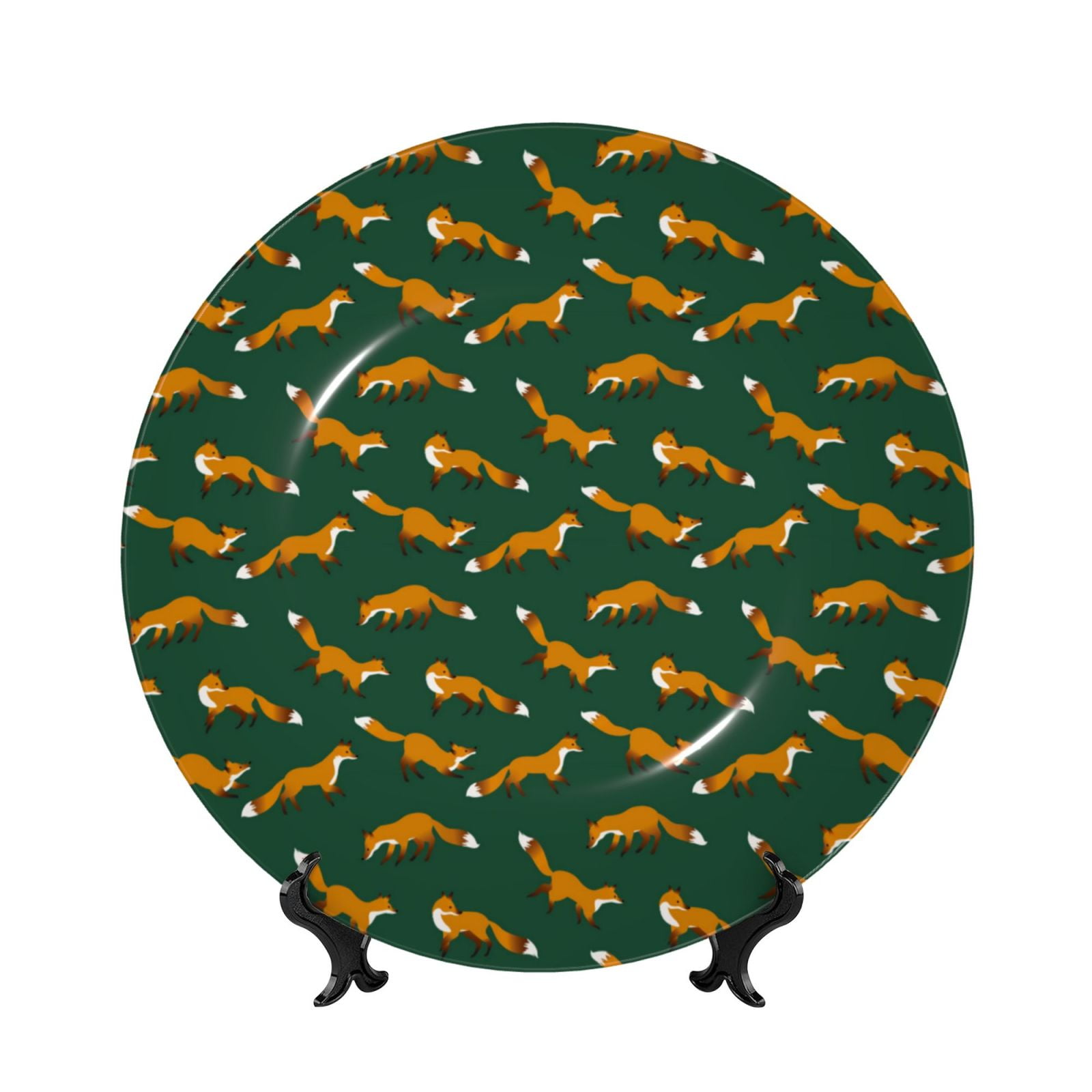 Daiia Cartoon Fox 1 Printed Pattern Ceramic Plate Dinner Plates Bone ...