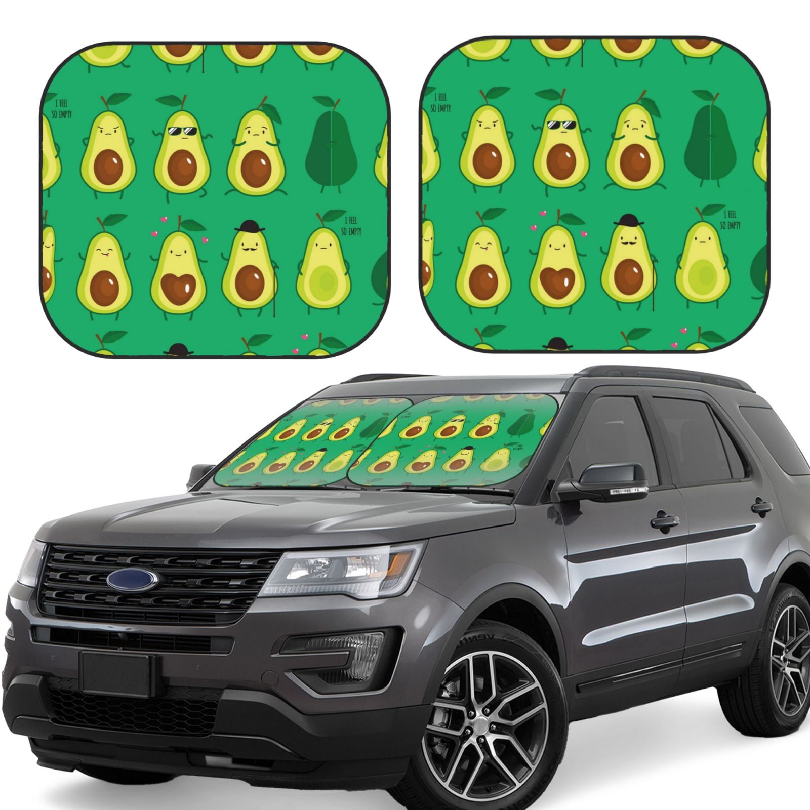 Daiia Cartoon Fruit 1 2PCS Car Windshield Sun Shade, Foldable Sun ...