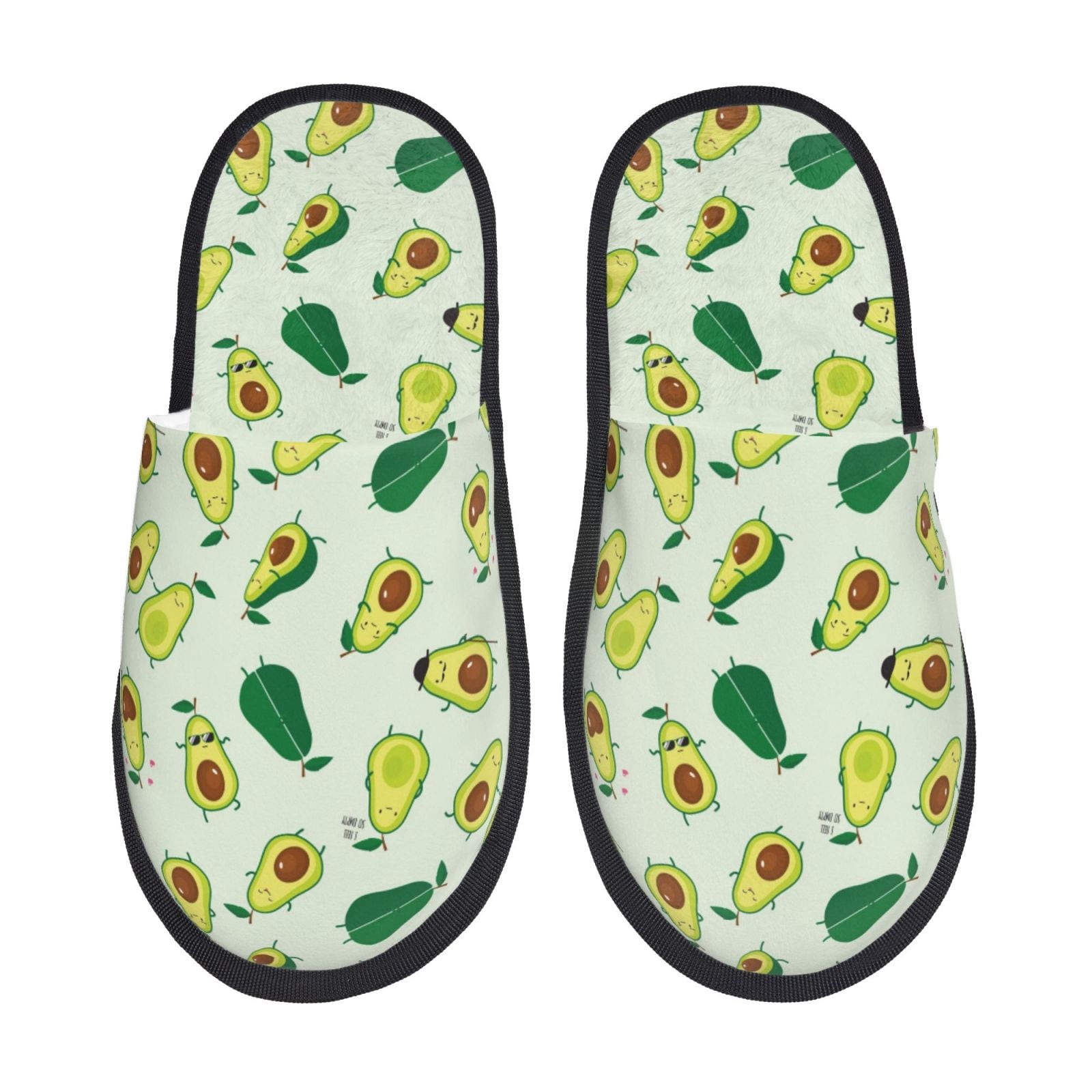 Daiia Cartoon Fruit Pattern Furry Slippers for Women and Men, Soft ...